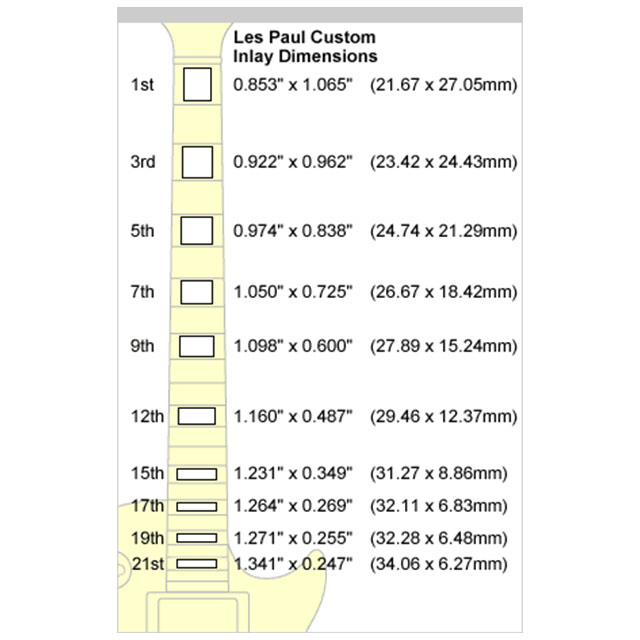 Pearloid Inlay Set for Gibson® Les Paul® Custom - StewMac