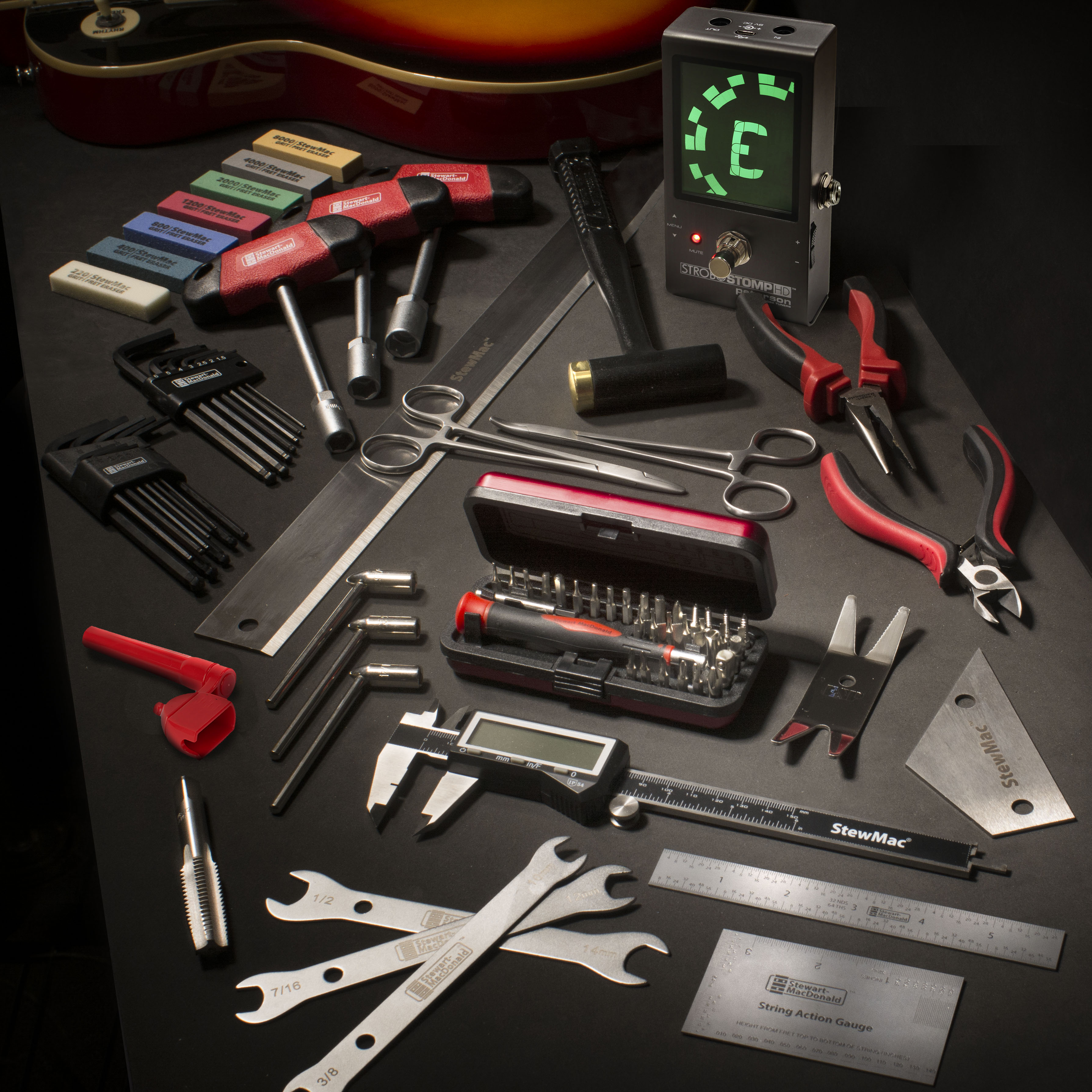 Guitar Tech Tool Set + FREE Peterson StroboStomp HD - StewMac