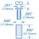 Stud/Bushing Set for Stop Tailpiece - StewMac