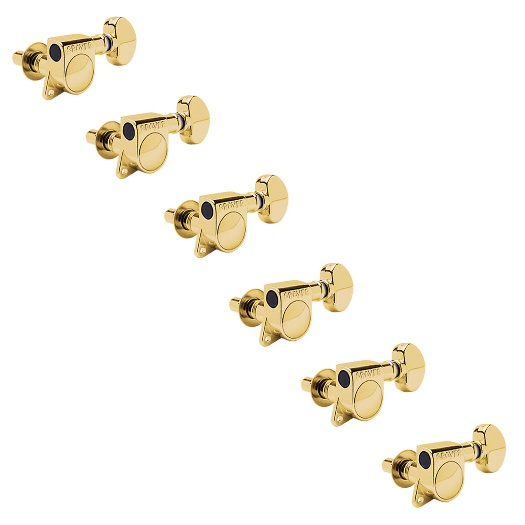 Grover Mini Locking Rotomatics (406 Series) 6-In-Line Tuners - StewMac