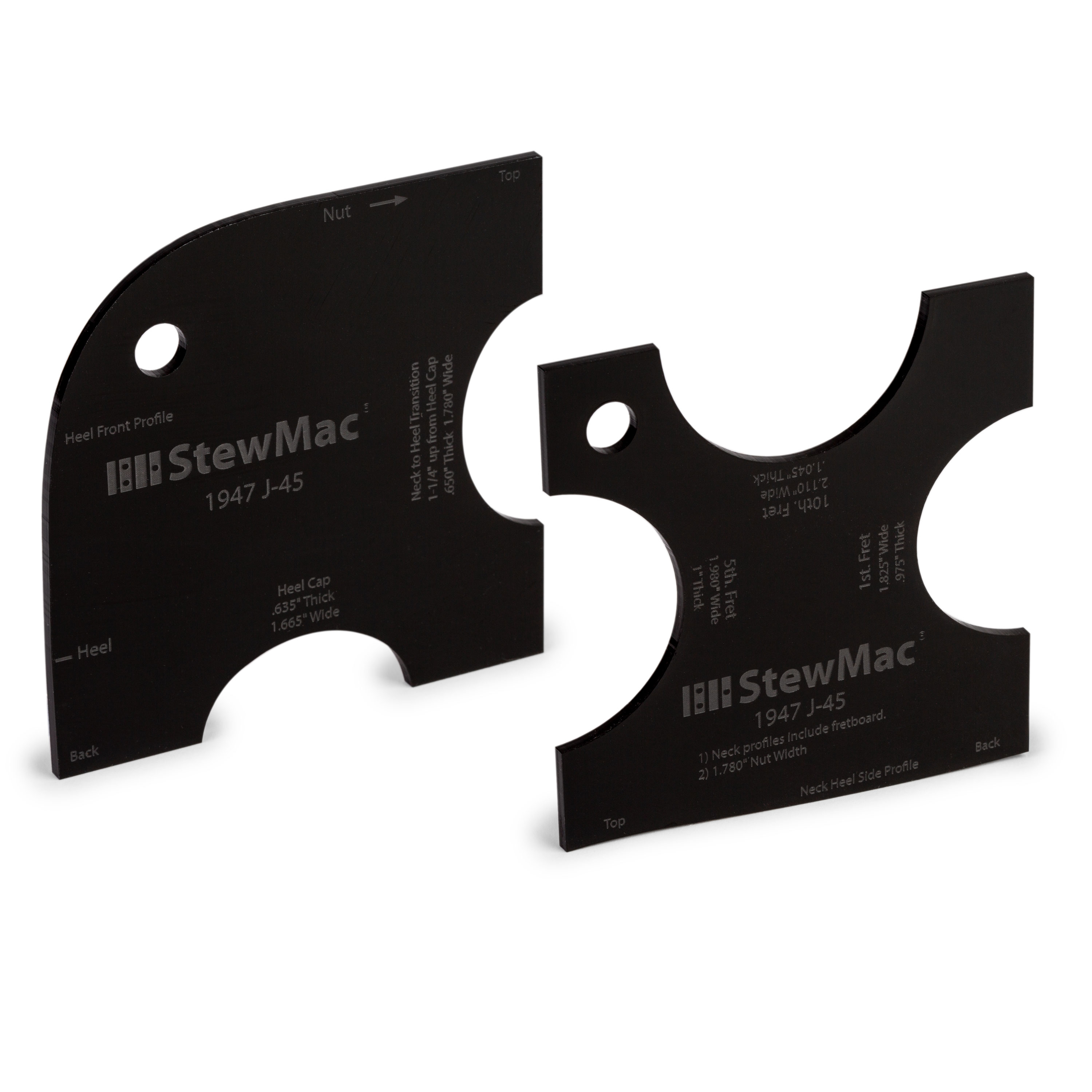 Neck Shaping Templates for Acoustic Guitar - StewMac