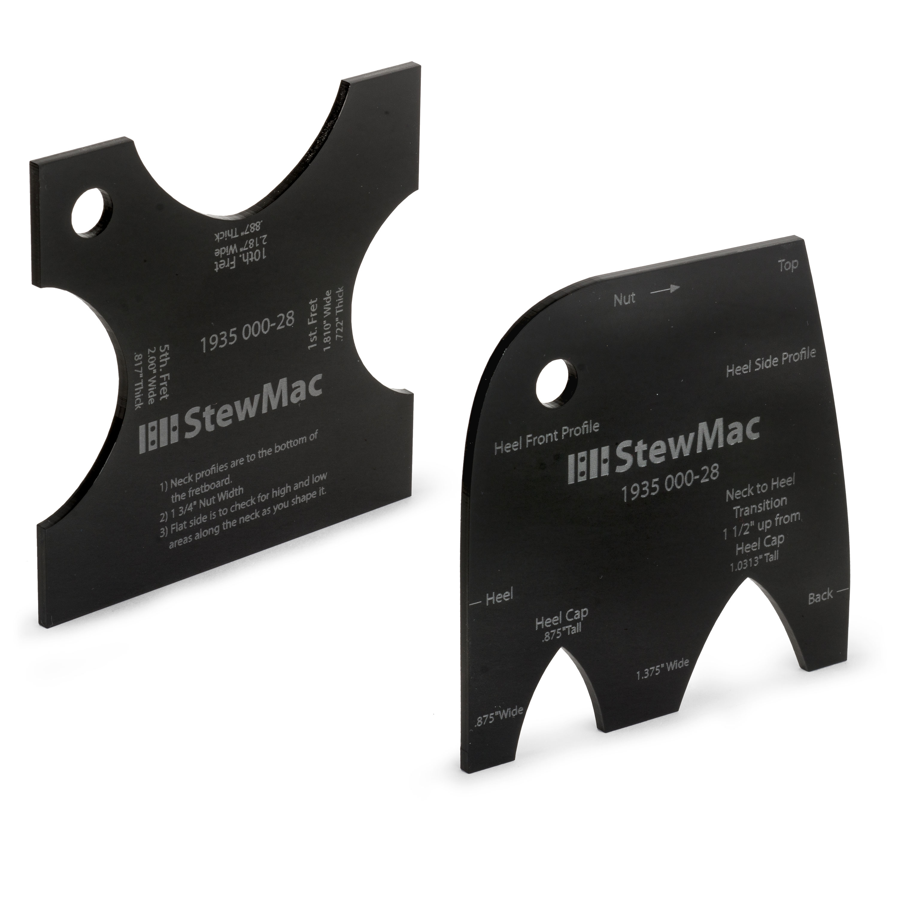 Neck Shaping Templates for Acoustic Guitar - StewMac