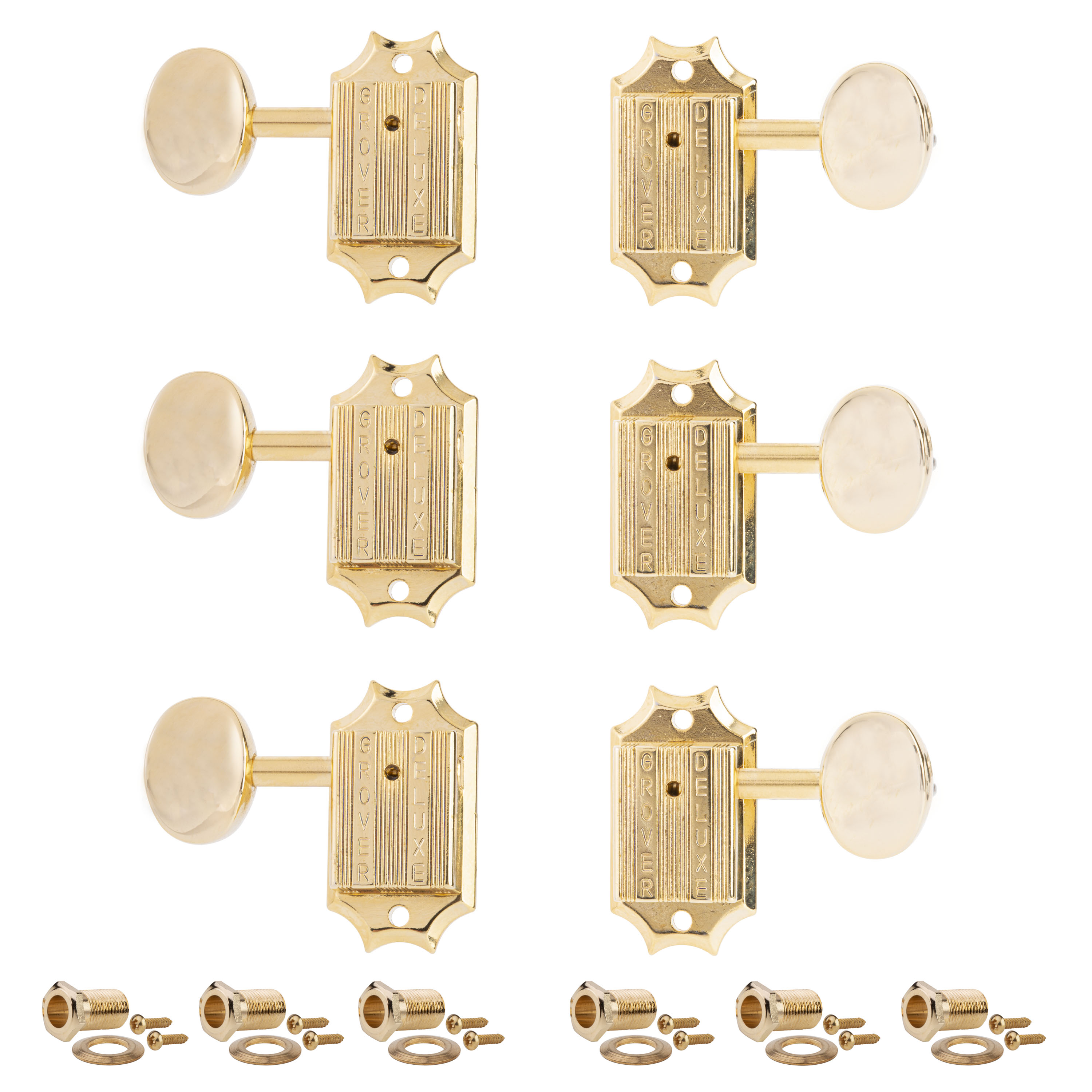 Grover Vintage Deluxe (136 Series) 3+3 Tuners - StewMac Grover Vintage Deluxe (136 Series) 3+3 Tuners - StewMac
