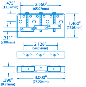 Short Bridge for Tele - StewMac
