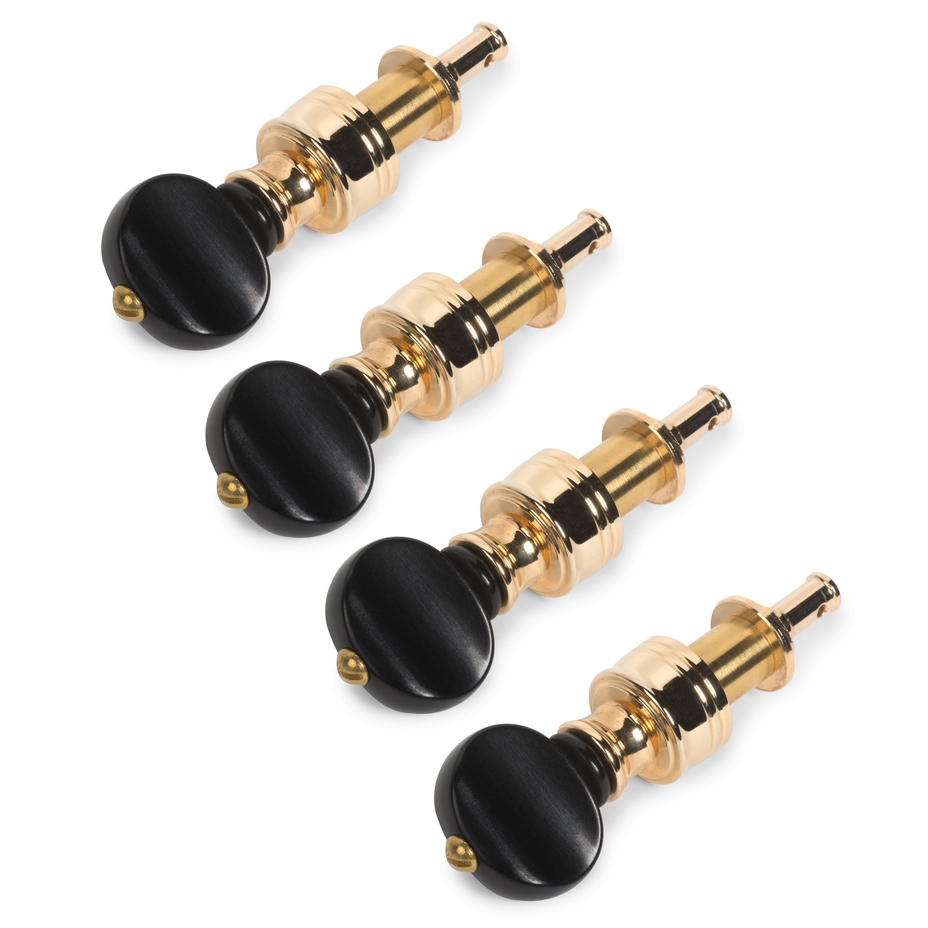 Rickard Cyclone High Ratio Tuning Pegs for Banjo with Ebony Knobs, Set ...
