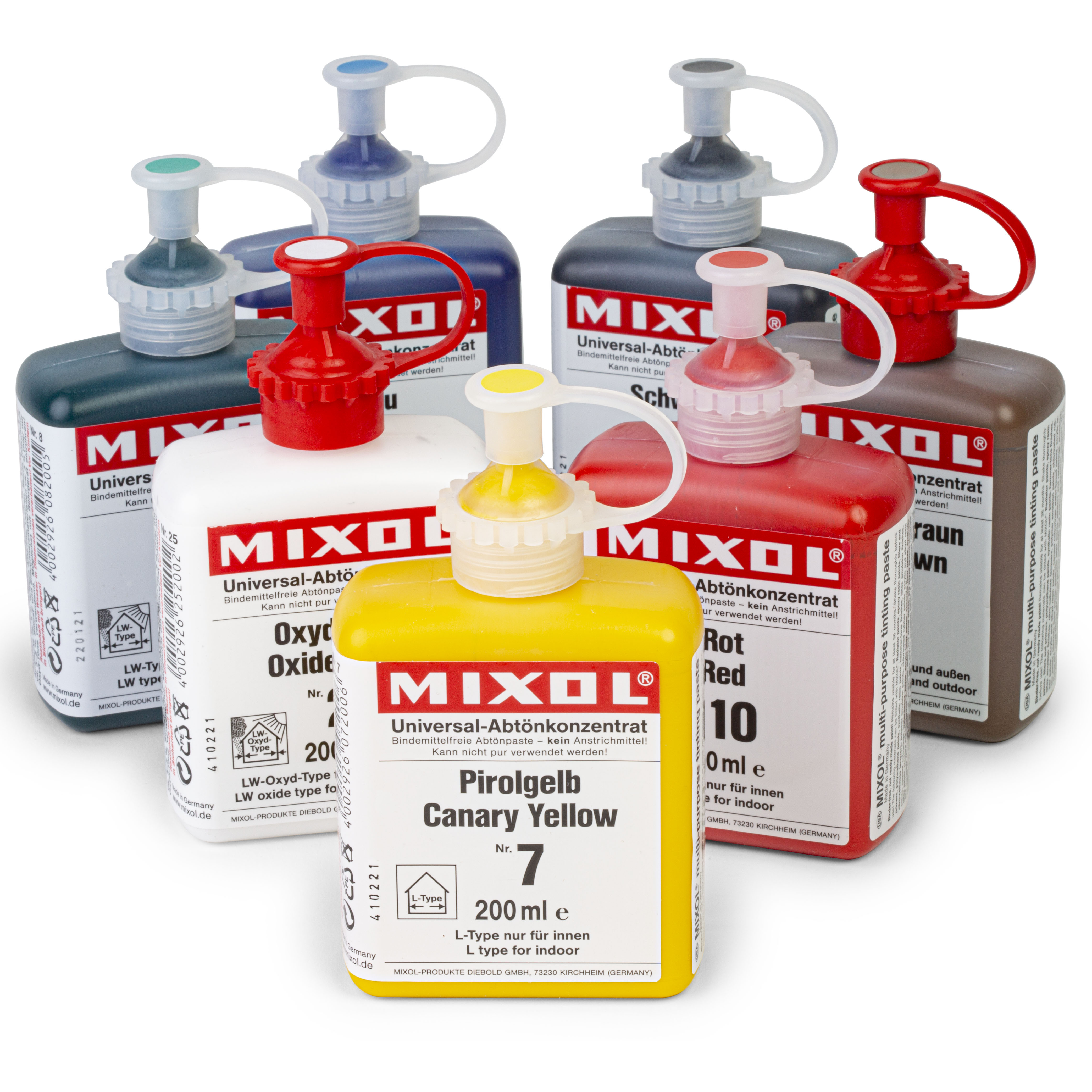Mixol Universal Tints, Large Bottle - StewMac
