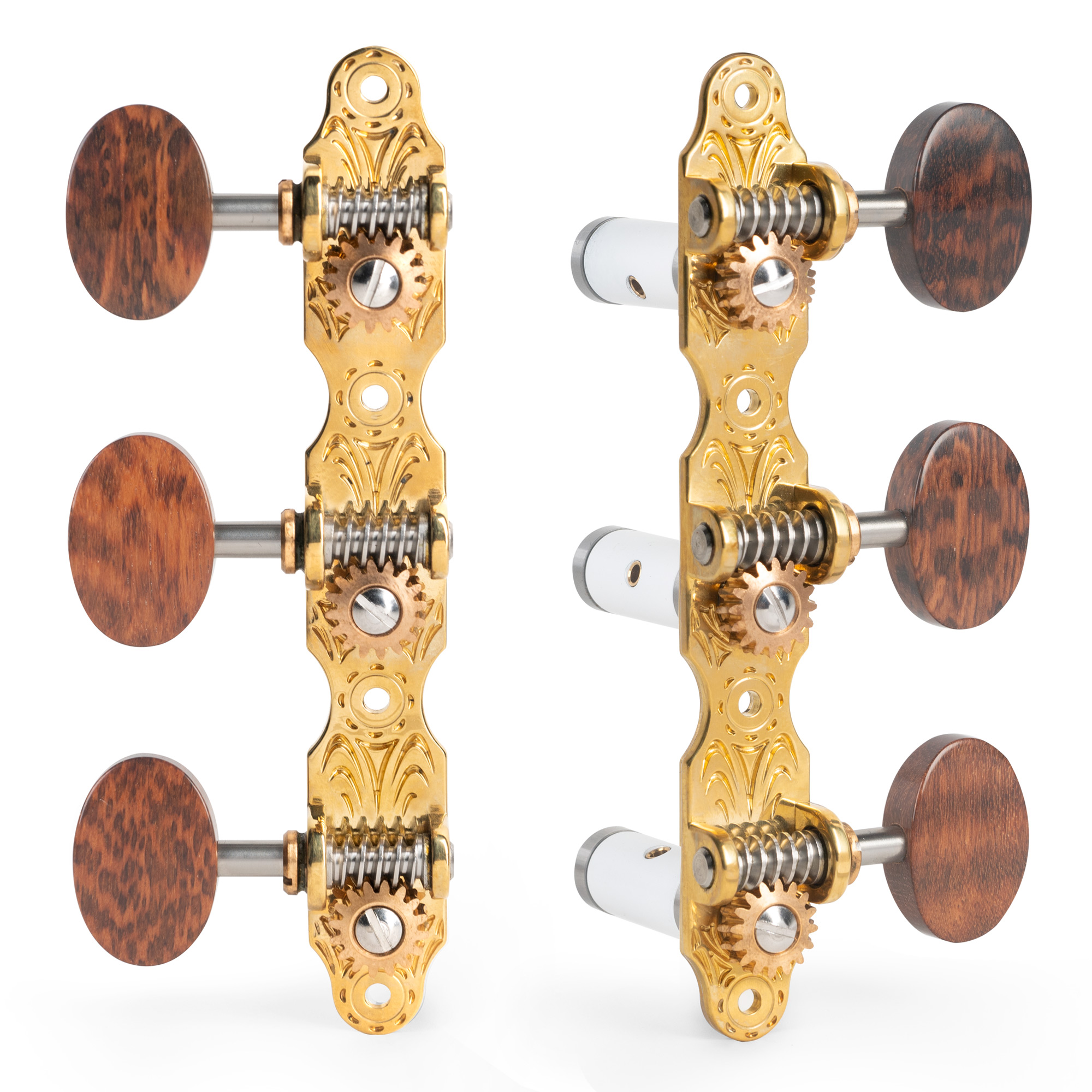 Sloane Classical Guitar Tuners with Snakewood Knobs and Deco Baseplates ...