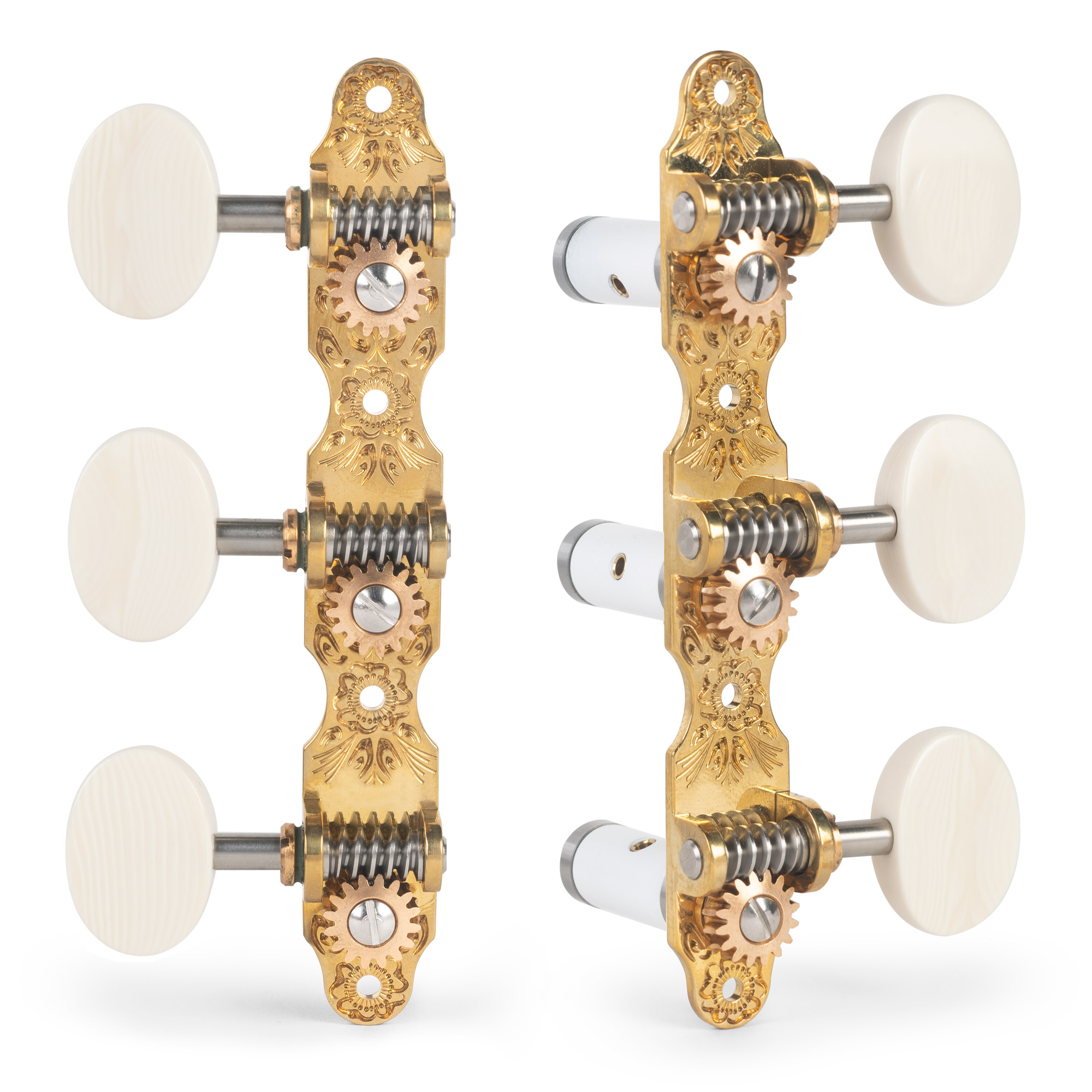 Sloane Classical Guitar Tuners with Ivoroid Knobs and Flower Baseplates ...