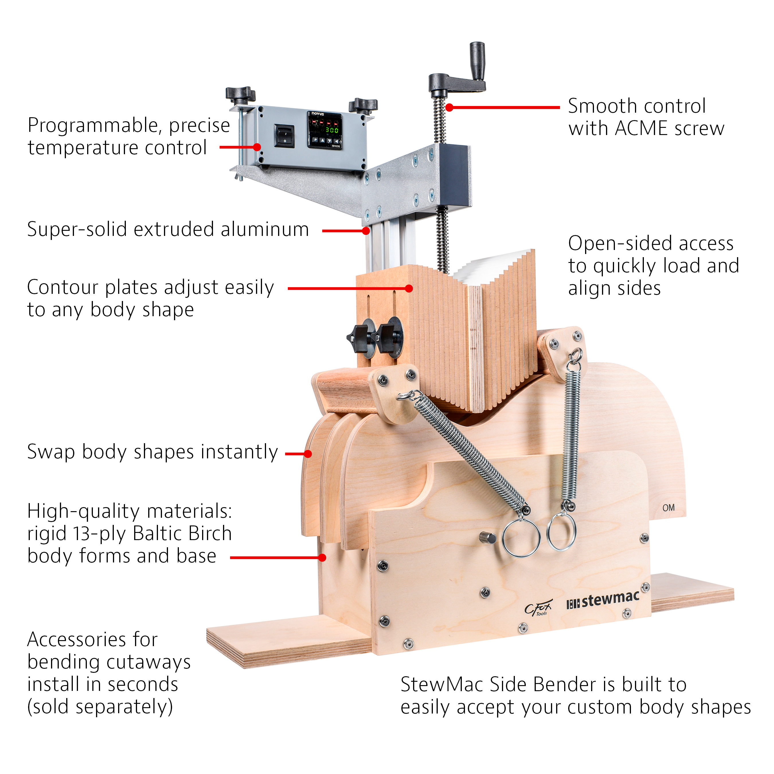 StewMac Acoustic Guitar Side Bending System - StewMac