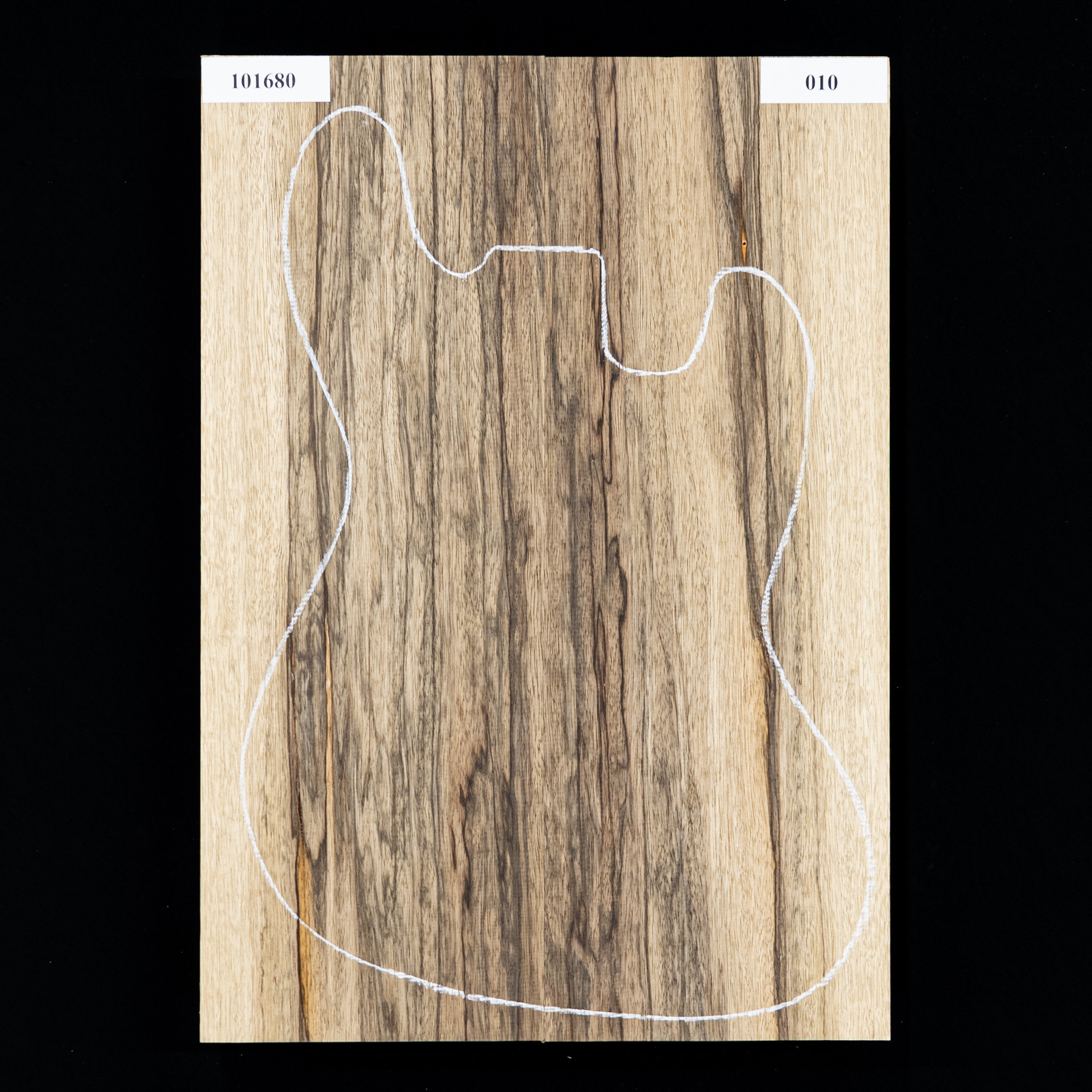 Black Limba Oversized Body Blank, 2-Piece (12.8 lb) - 010 - StewMac