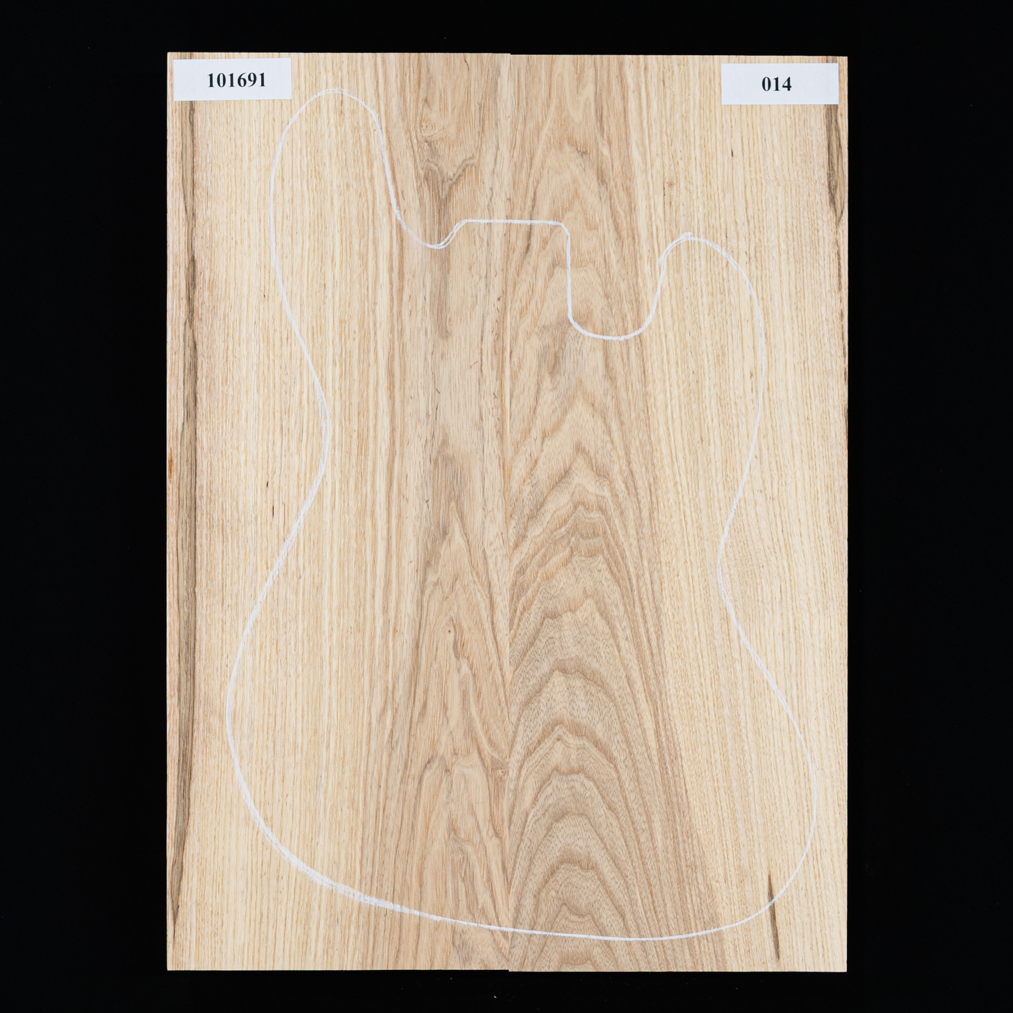 Swamp Ash Oversized Body Blank, 2-Piece (12.3 lb) - 014 - StewMac