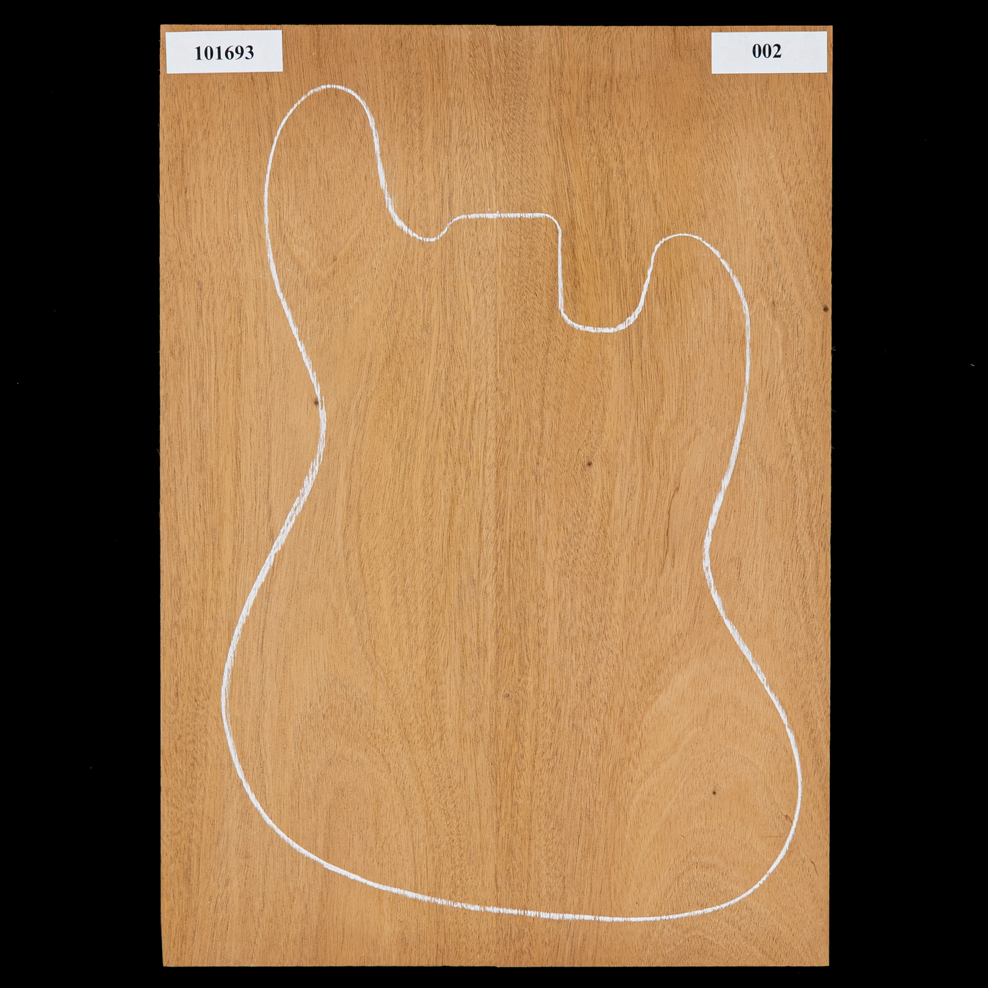 Honduran Mahogany Oversized Body Blank, 2-Piece (13 lb) - 002 - StewMac