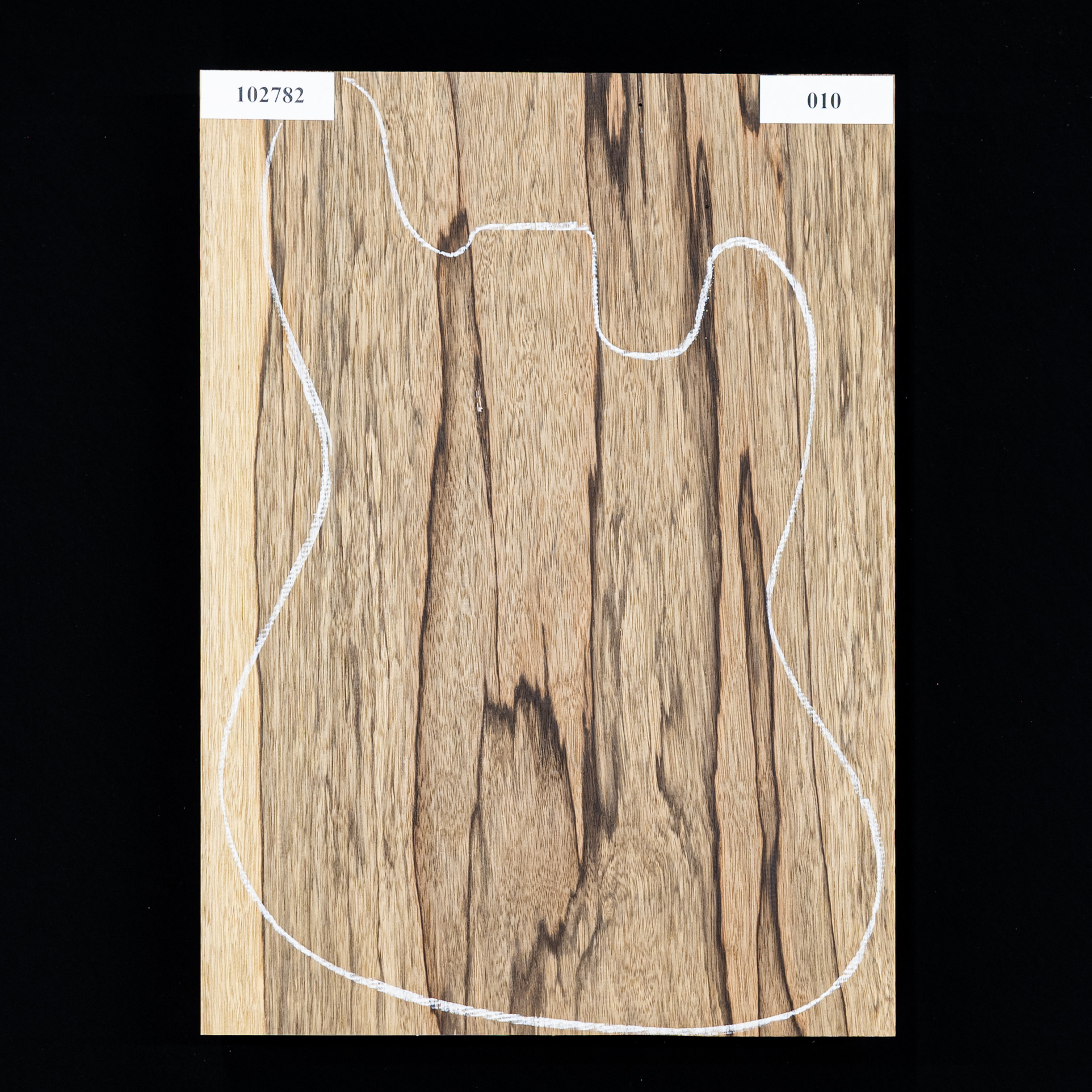 Black Limba Body Blank, 1-Piece (11.4 lb) - 010 - StewMac