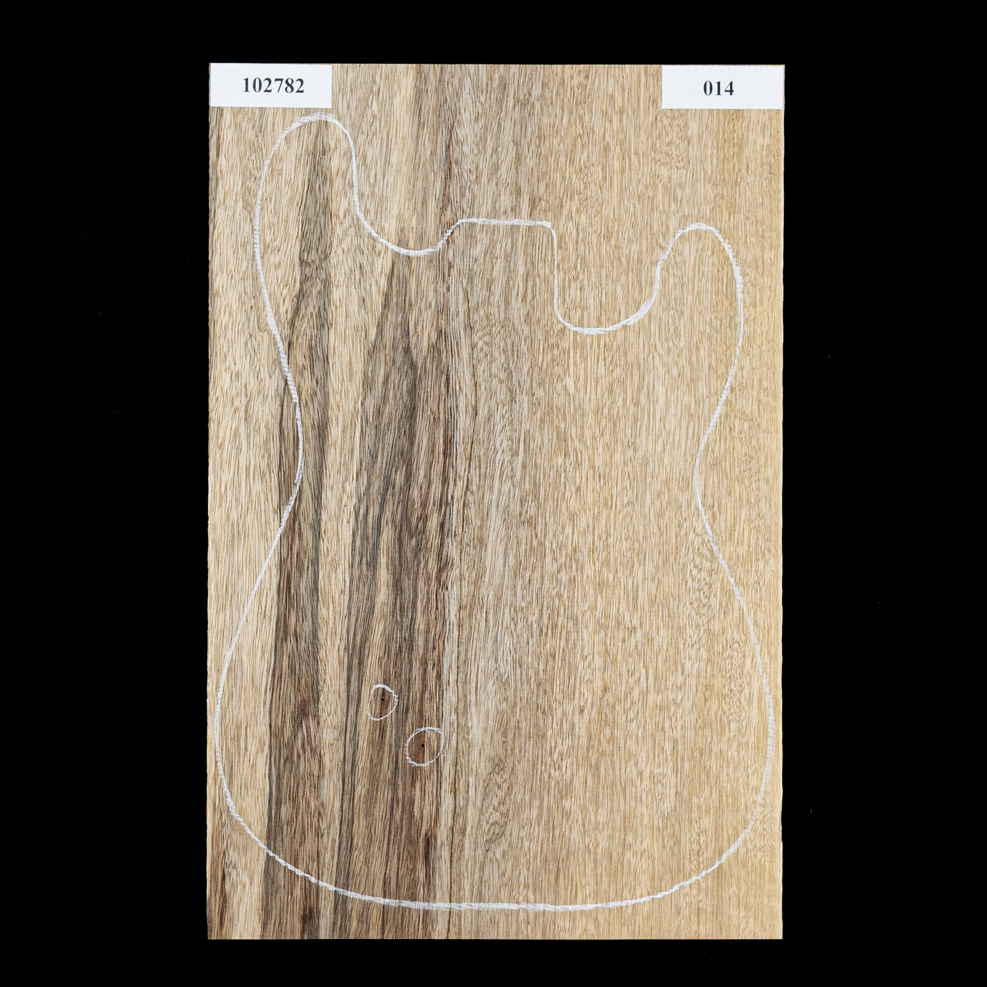 Black Limba Body Blank, 1-Piece (11 lb) - 014 - StewMac