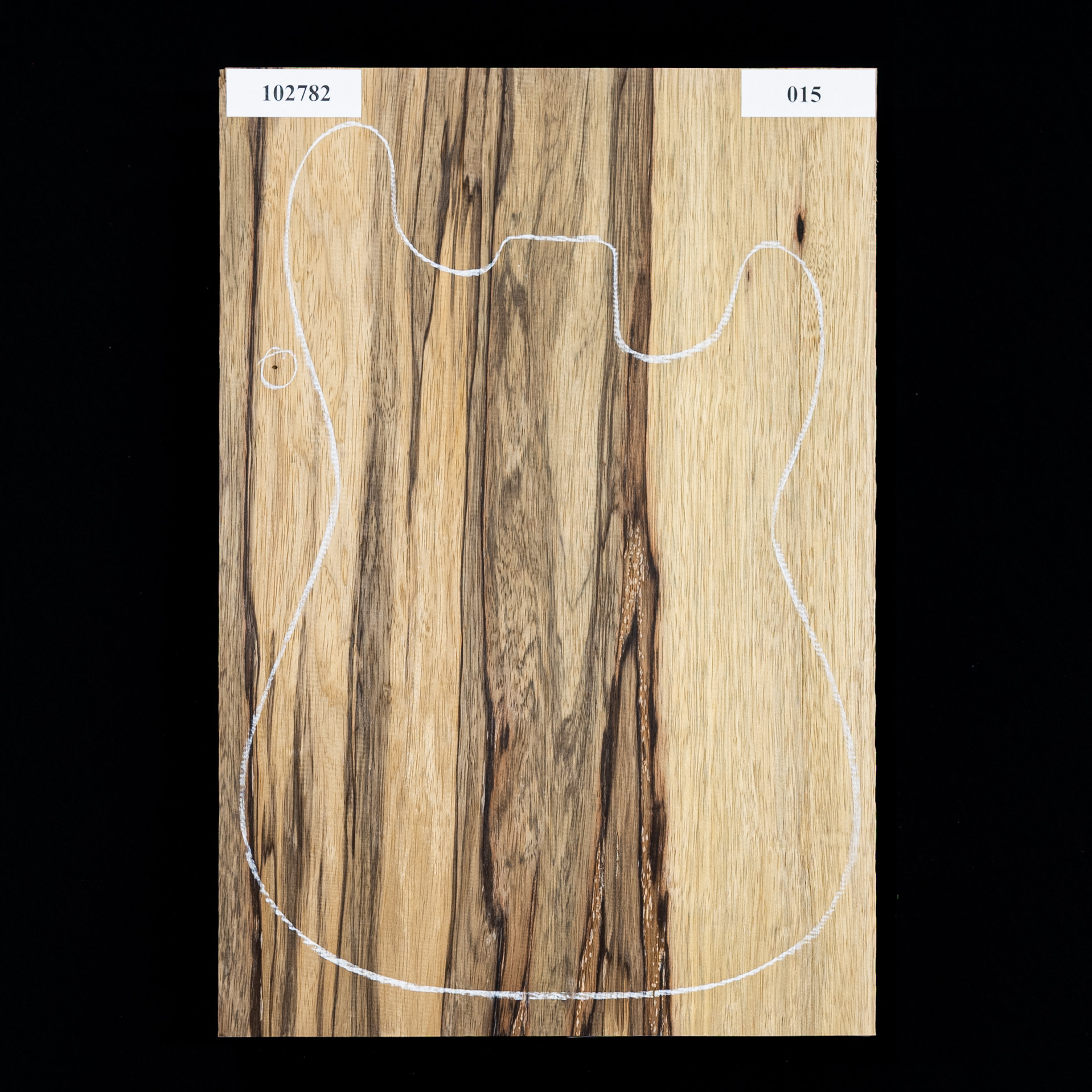 Black Limba Body Blank, 1-Piece (10.6 lb) - 015 - StewMac