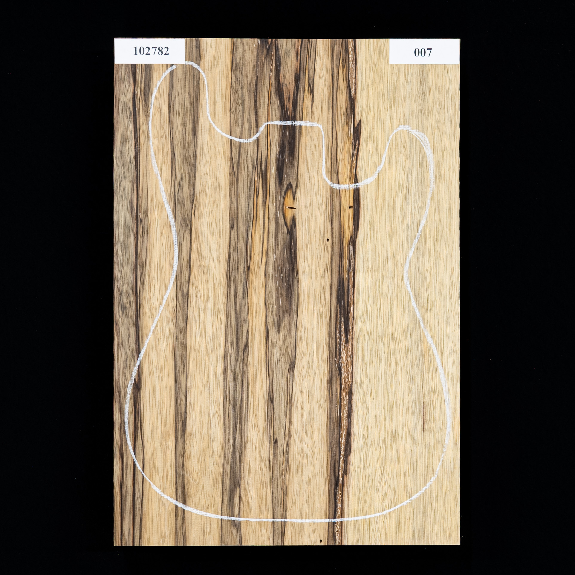Black Limba Body Blank, 1-Piece (10.6 lb) - 007 - StewMac