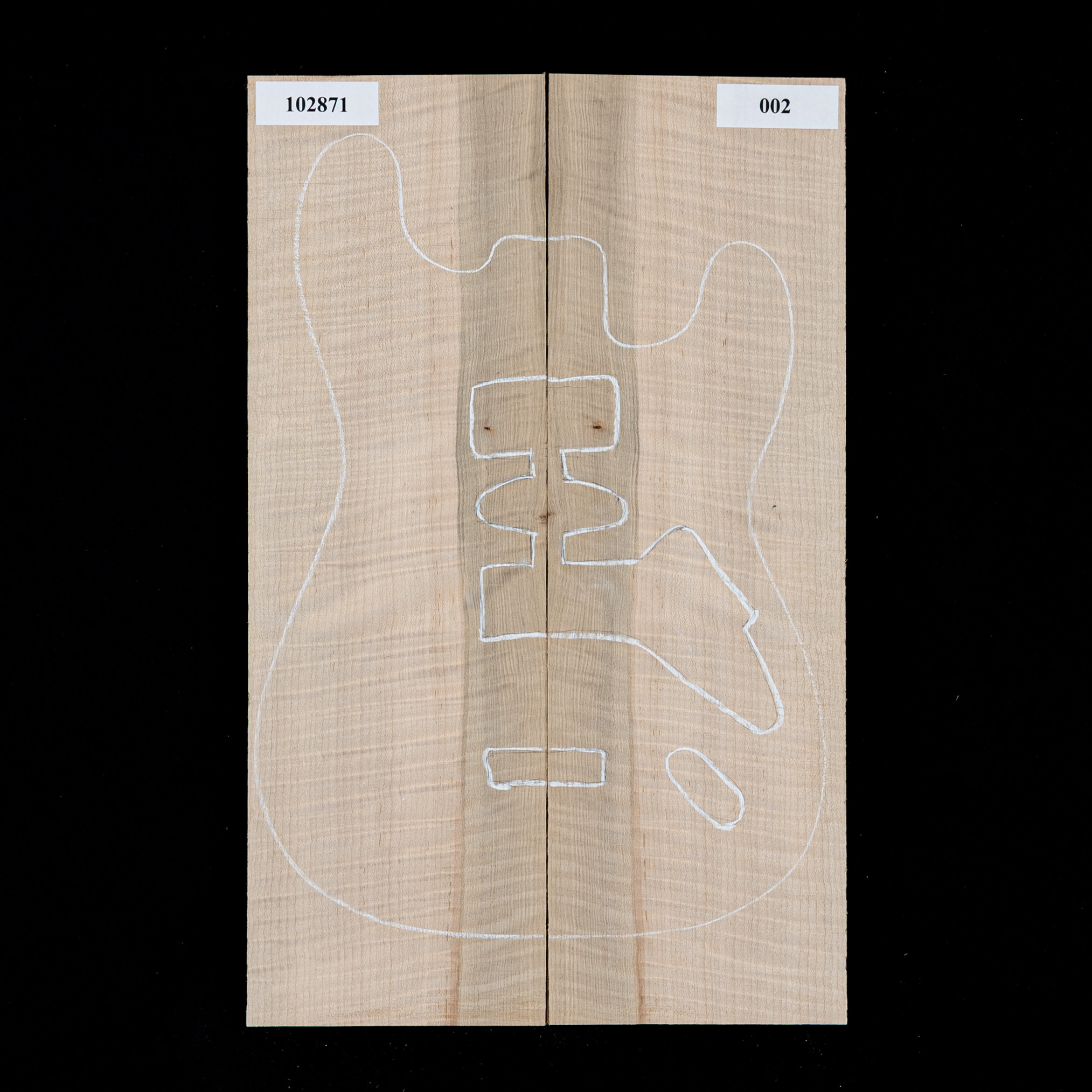 Flame Hard Maple Drop Top - 002 - StewMac