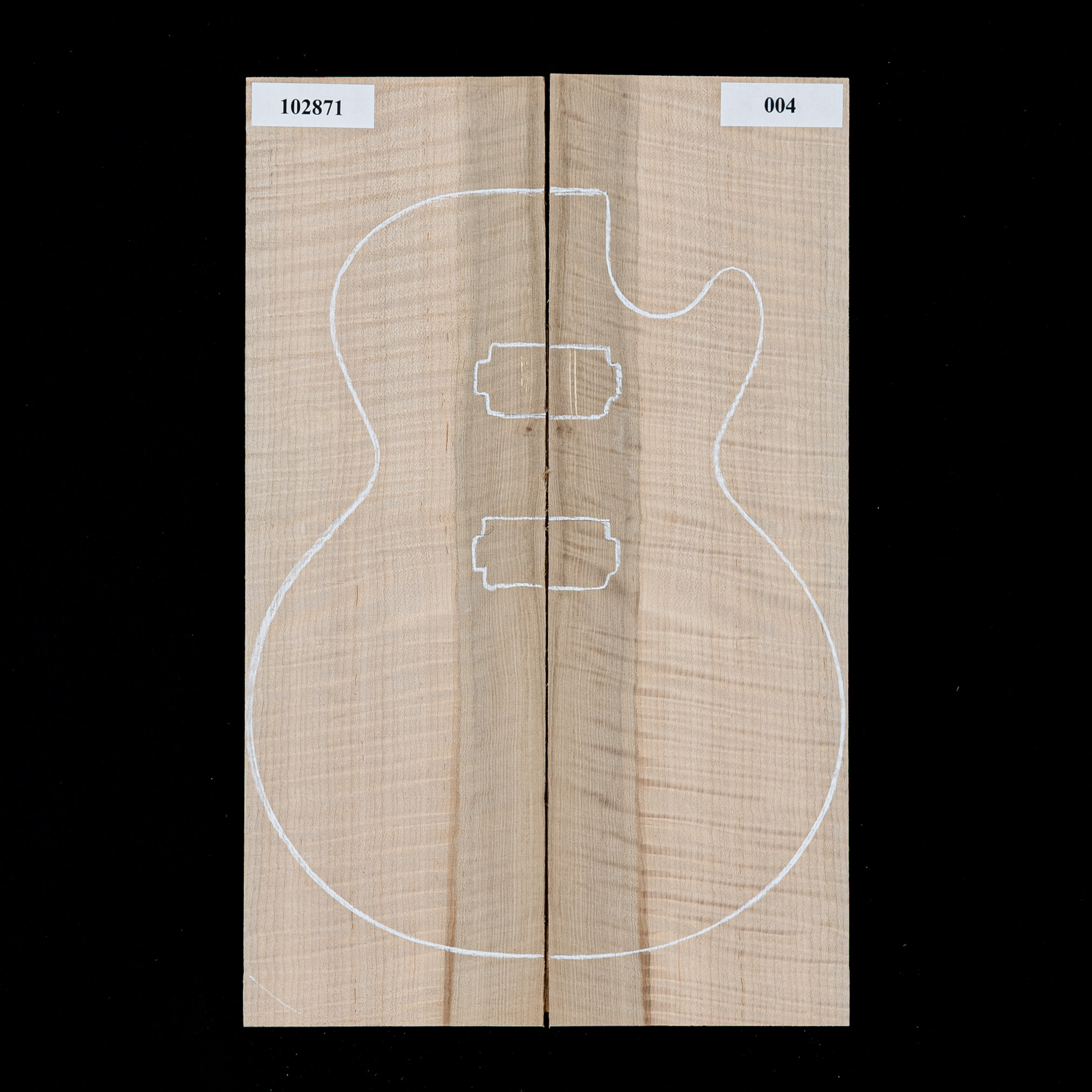 Flame Hard Maple Drop Top - 004 - StewMac