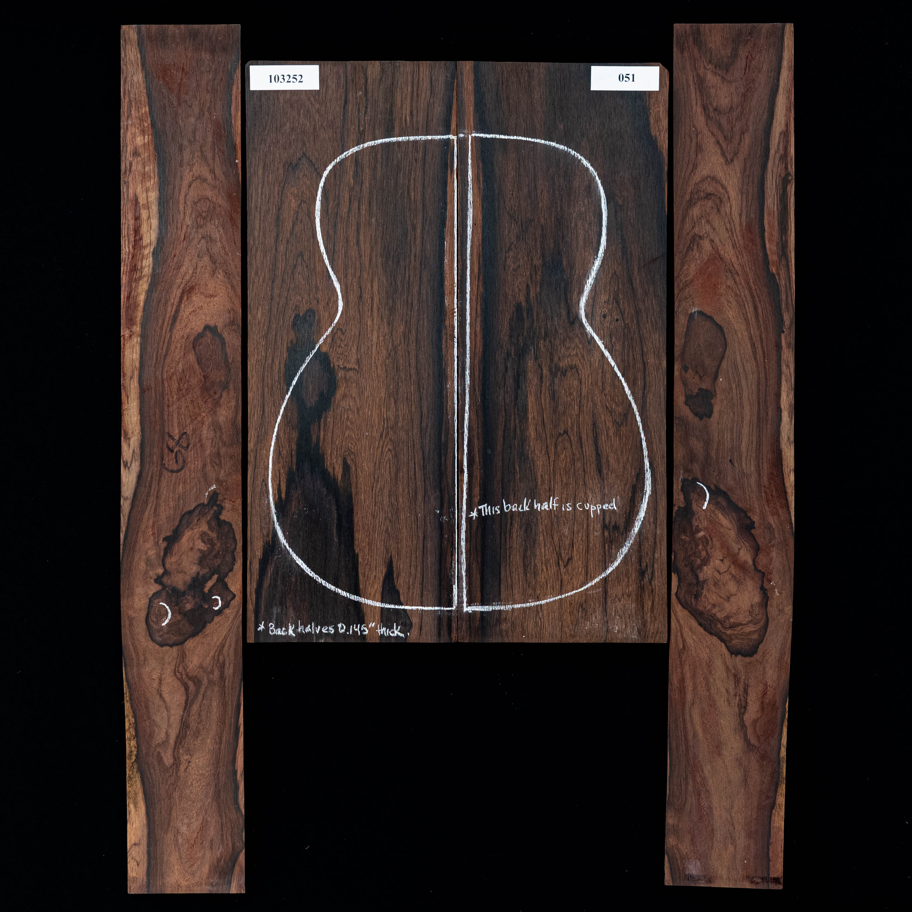 Madagascar Rosewood Back + Side Set - 051 - StewMac