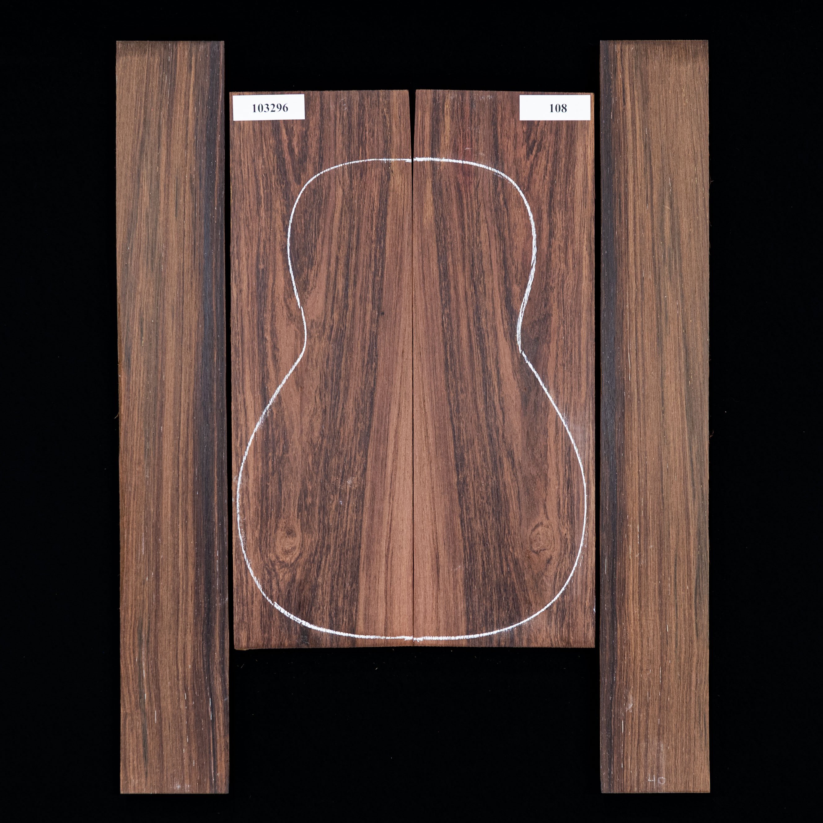 Madagascar Rosewood Back + Side Set - 108 - StewMac