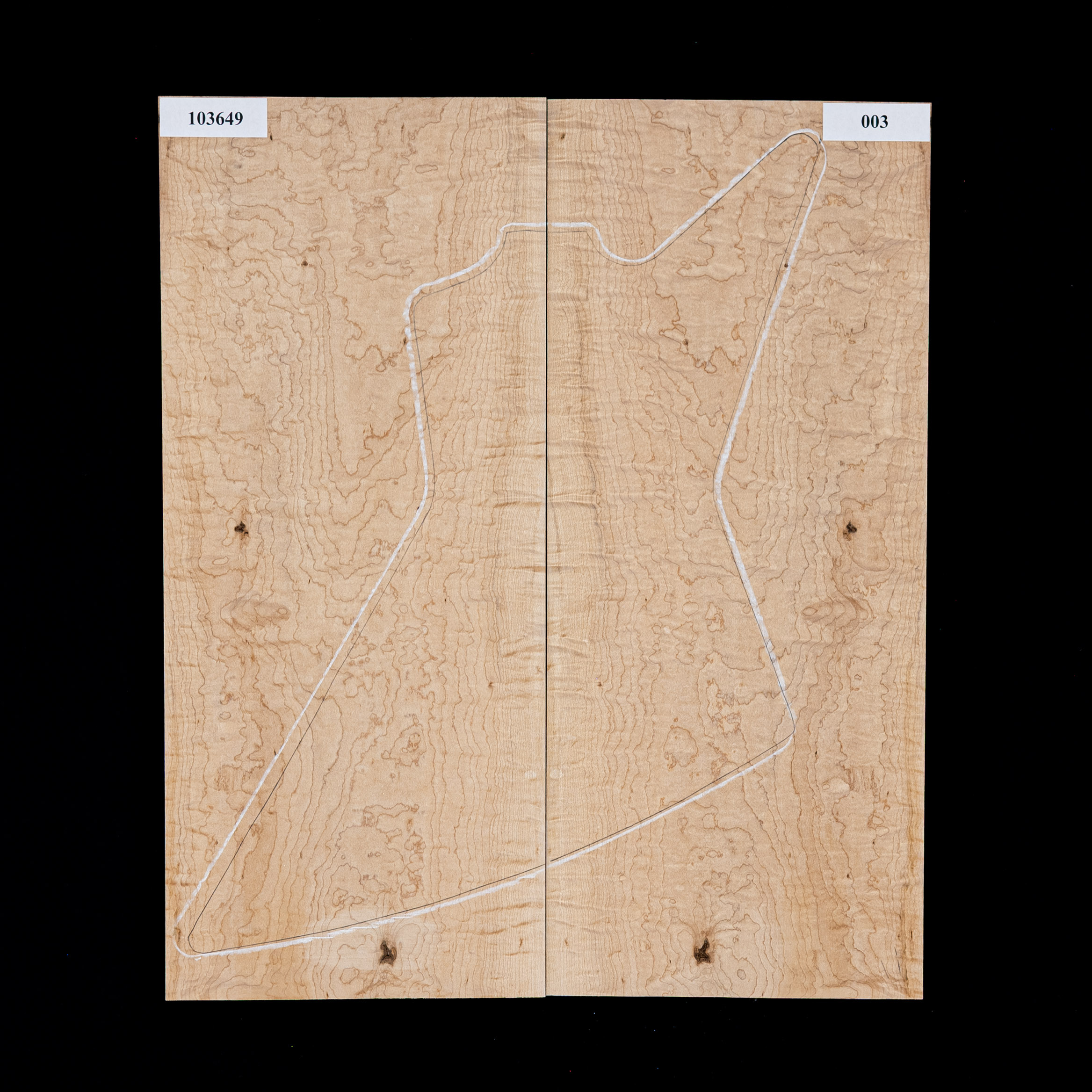 Blister Quilted Maple Oversized Laminated Top - 003 - StewMac