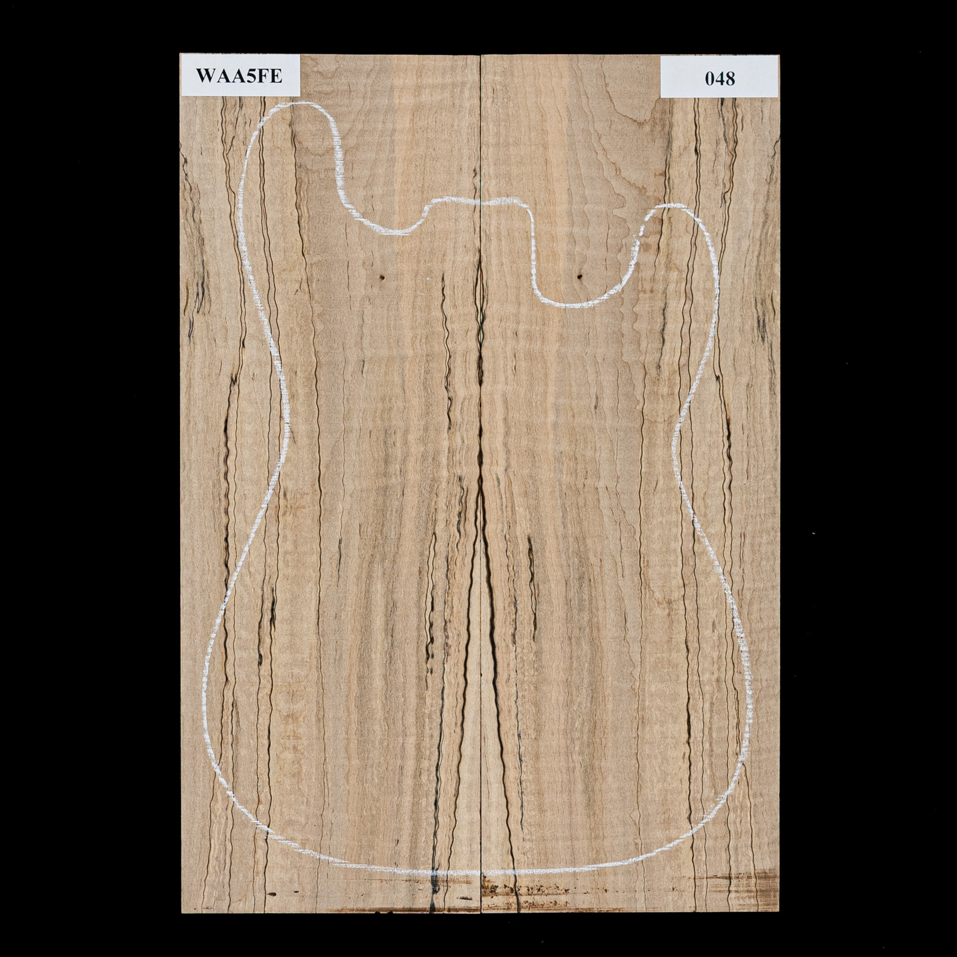 Flame Ambrosia Maple Carved Top For Electric - 048 - StewMac