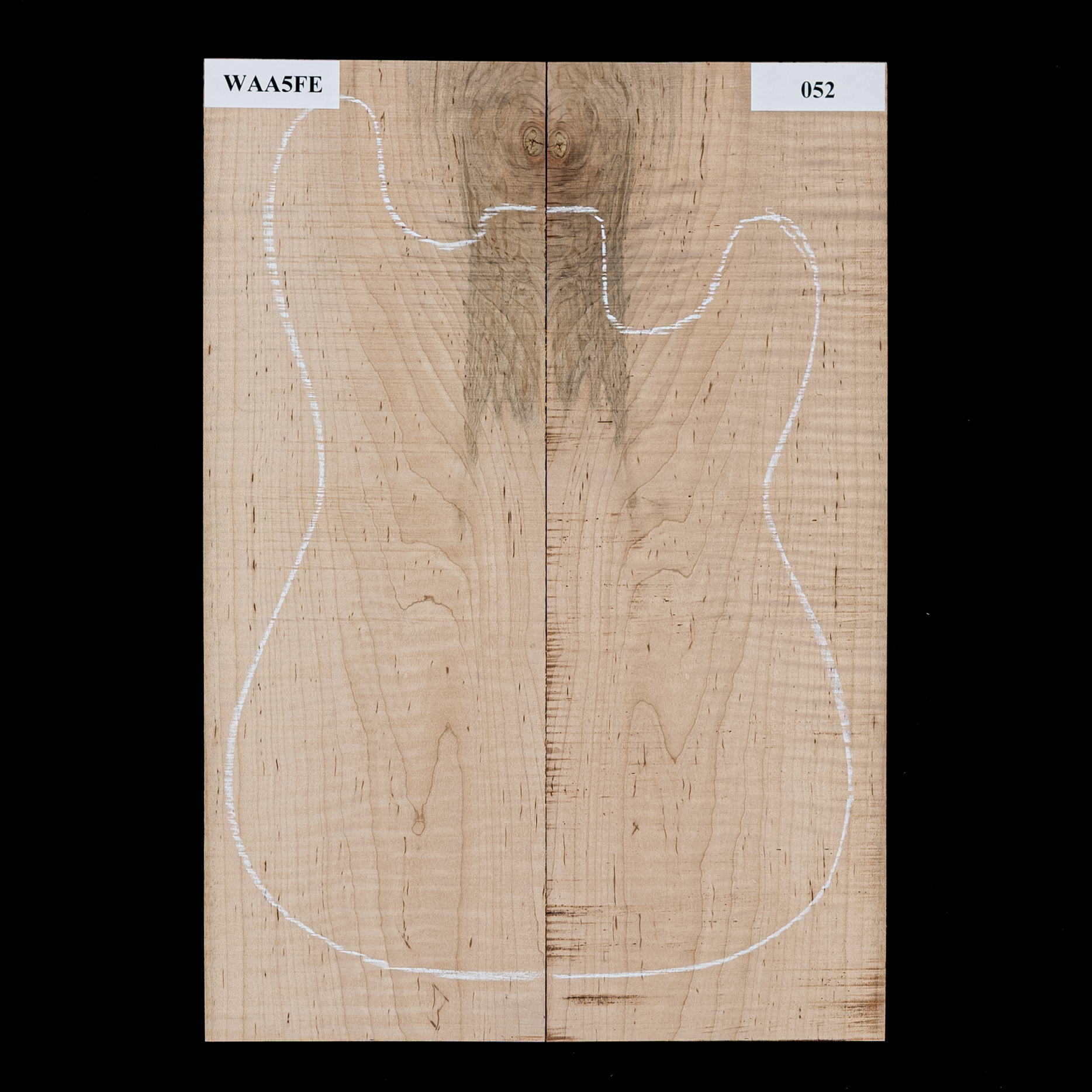 Flame Ambrosia Maple Carved Top For Electric - 052 - StewMac