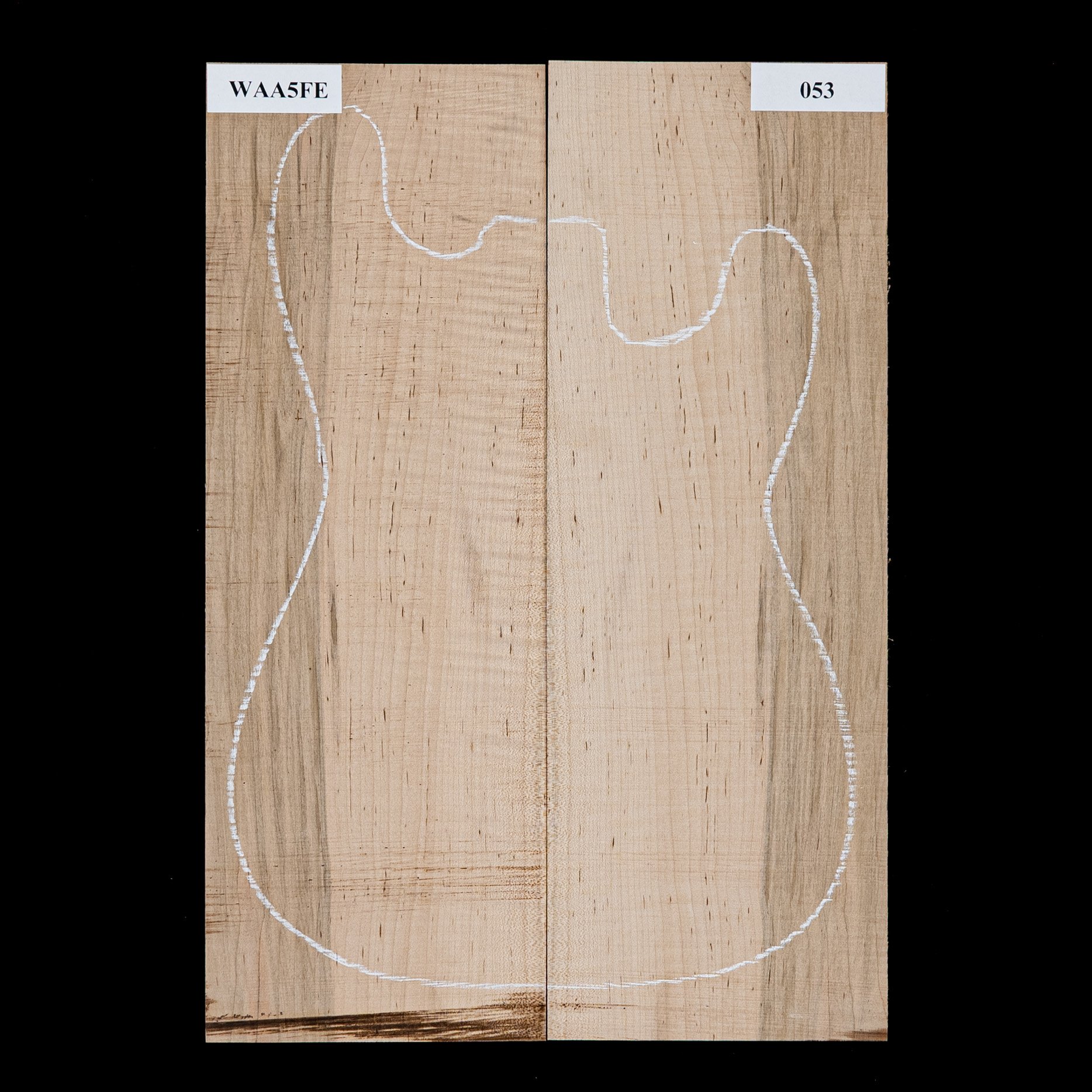 Flame Ambrosia Maple Carved Top For Electric - 053 - StewMac