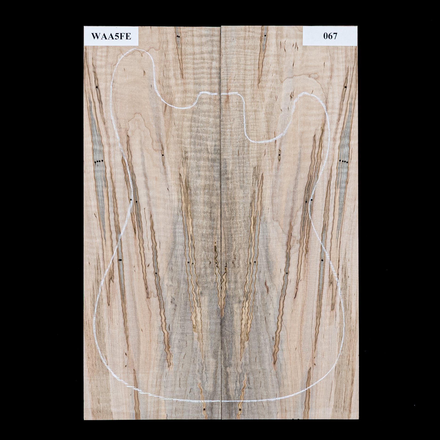 Flame Ambrosia Maple Carved Top For Electric - 067 - StewMac