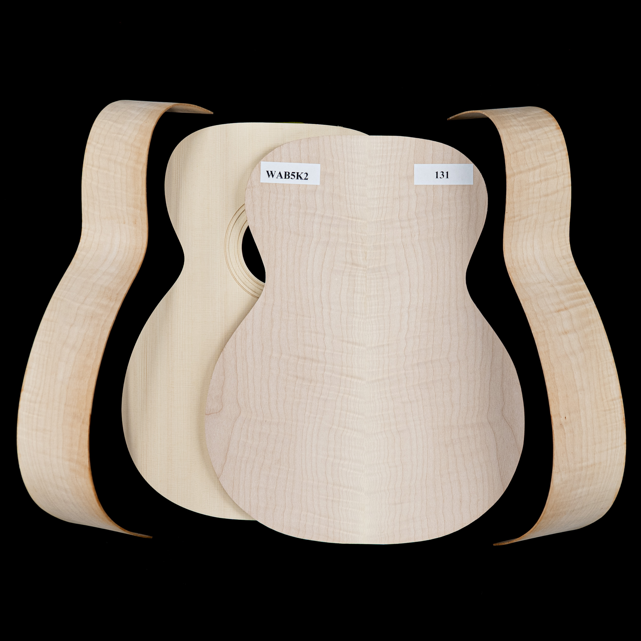WoodStax Flame Maple OM Guitar Kit, Bolt-on Neck - 131 - StewMac