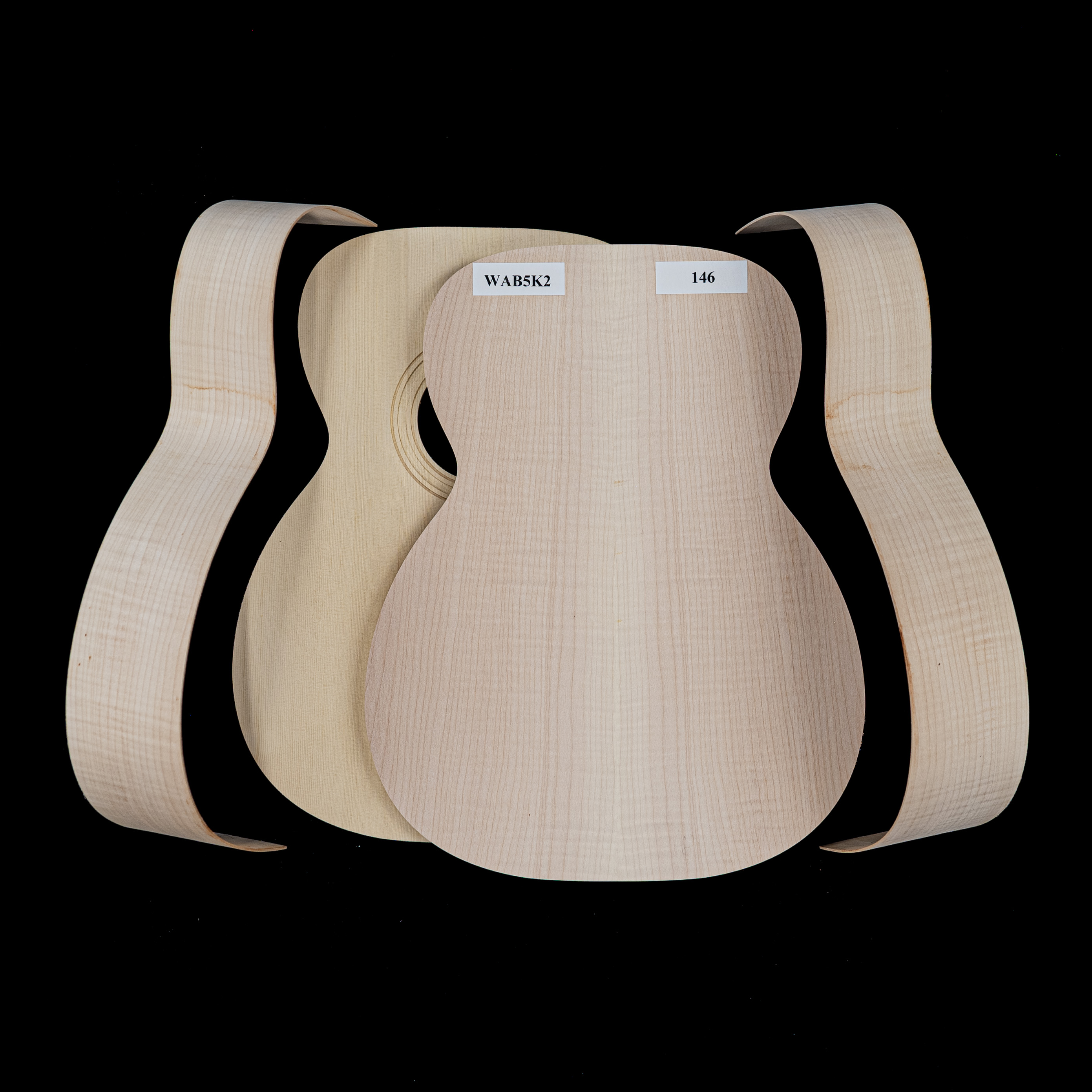 WoodStax Flame Maple OM Guitar Kit, Bolt-on Neck - 146 - StewMac