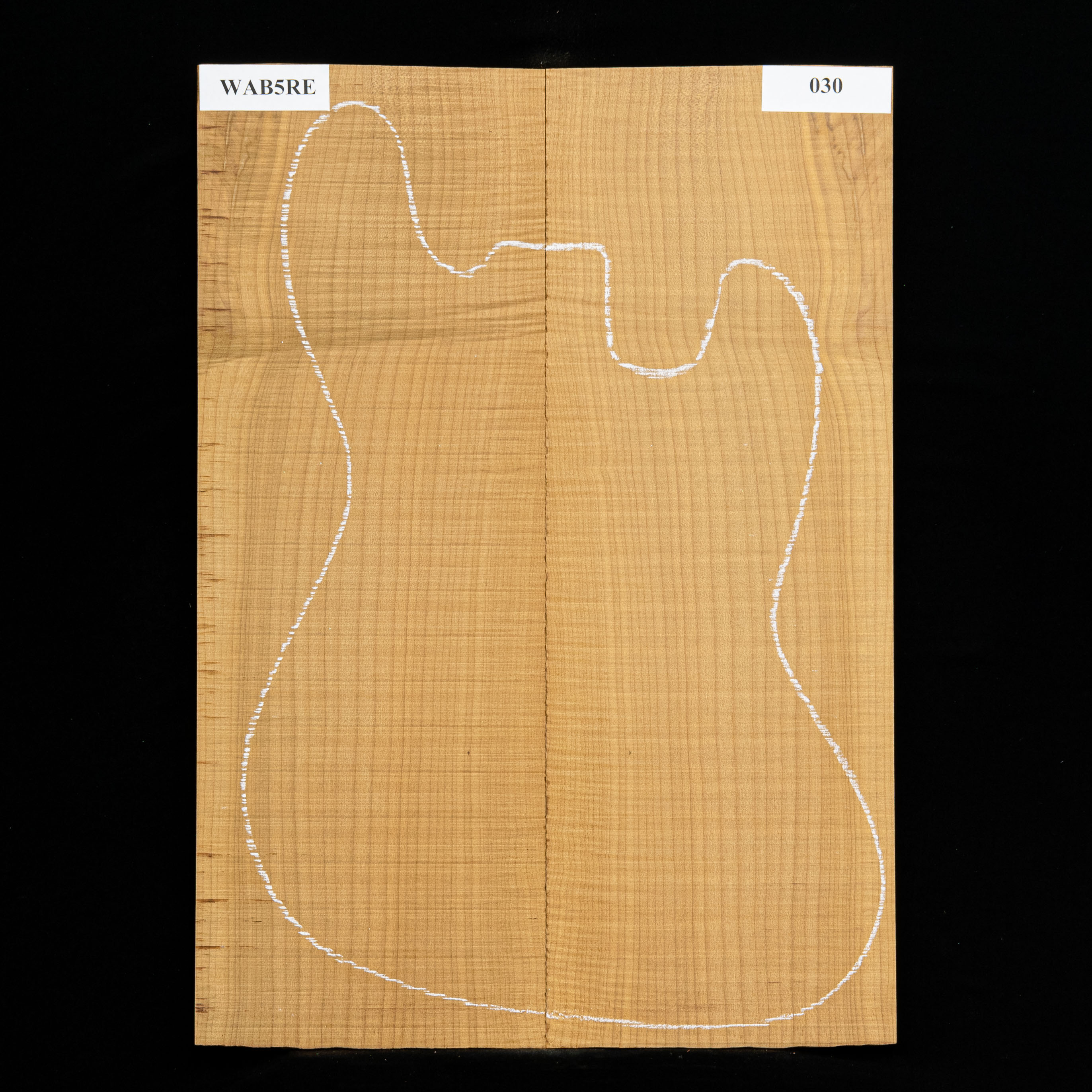 Flame Bigleaf Maple Torrefied Laminated Top - 030 - StewMac