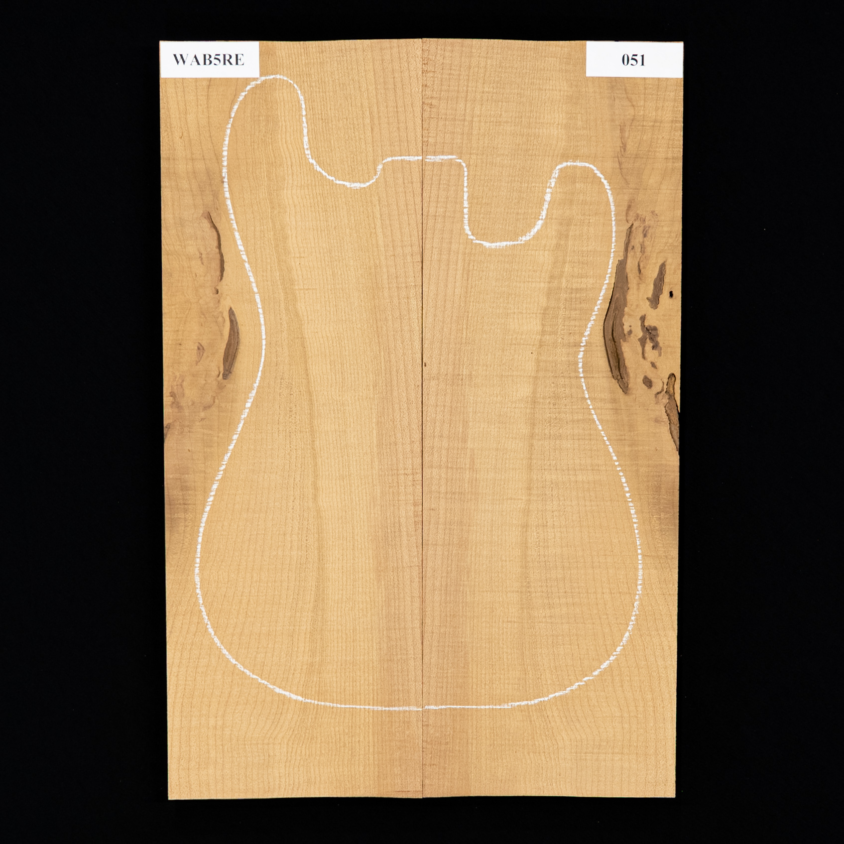 Flame Bigleaf Maple Torrefied Laminated Top - 051 - StewMac