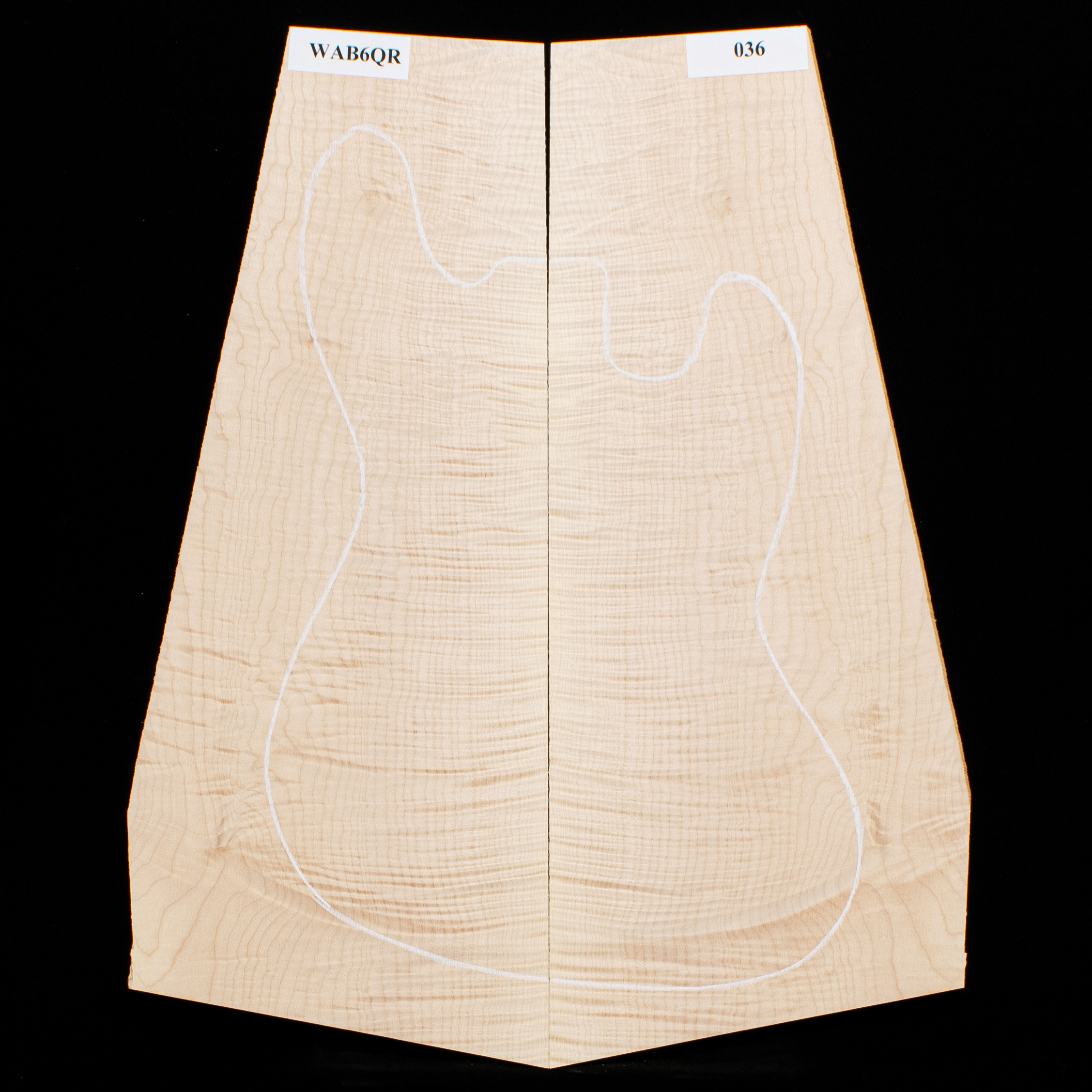 Flame Bigleaf Maple Laminated Top - 036 - StewMac