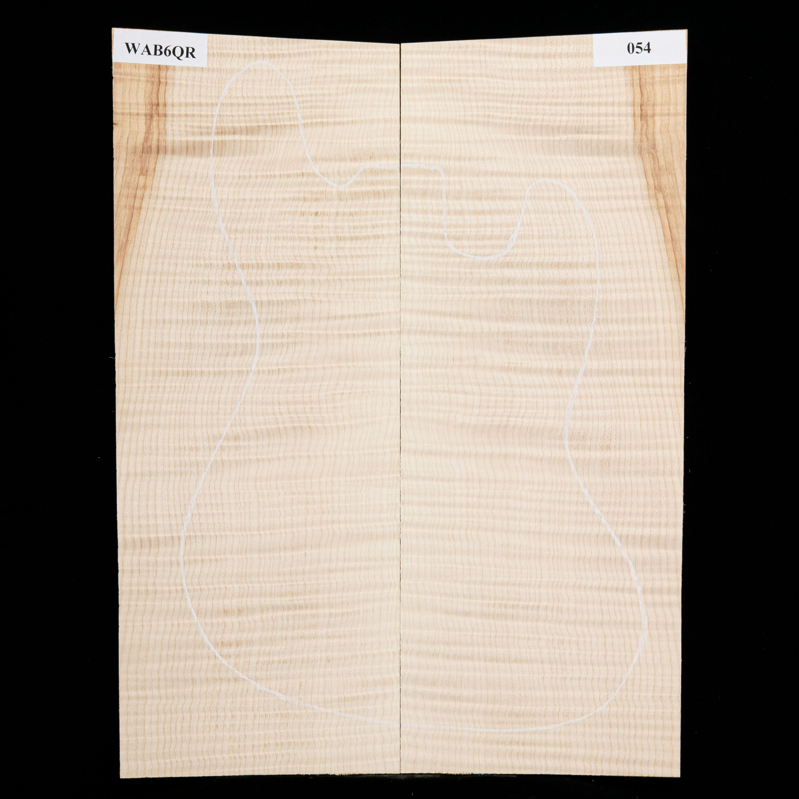 High-Flame Bigleaf Maple Laminated Top, Sanded - 054 - StewMac