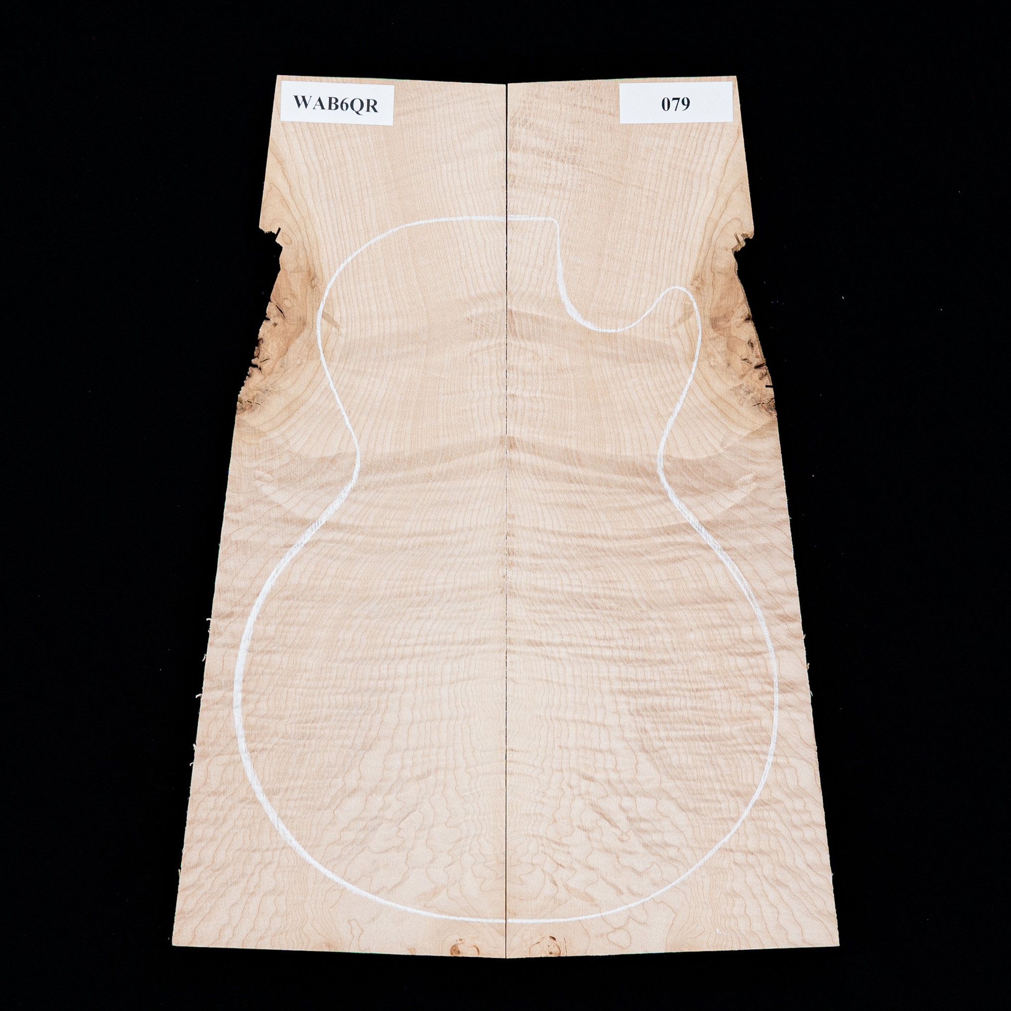 Flame Bigleaf Maple Laminated Top - 079 - StewMac