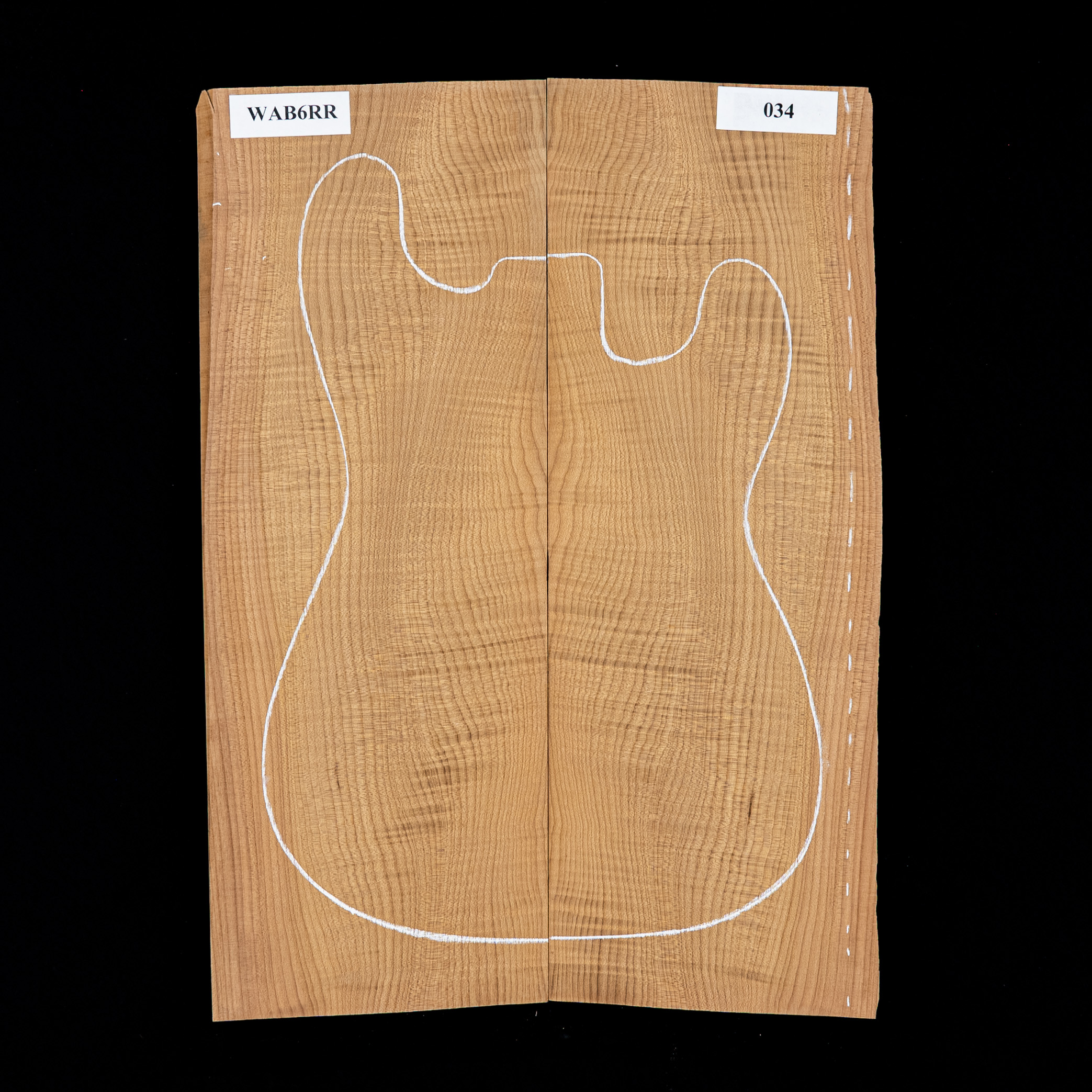 High-Flame Bigleaf Maple Torrefied Laminated Top - 034 - StewMac