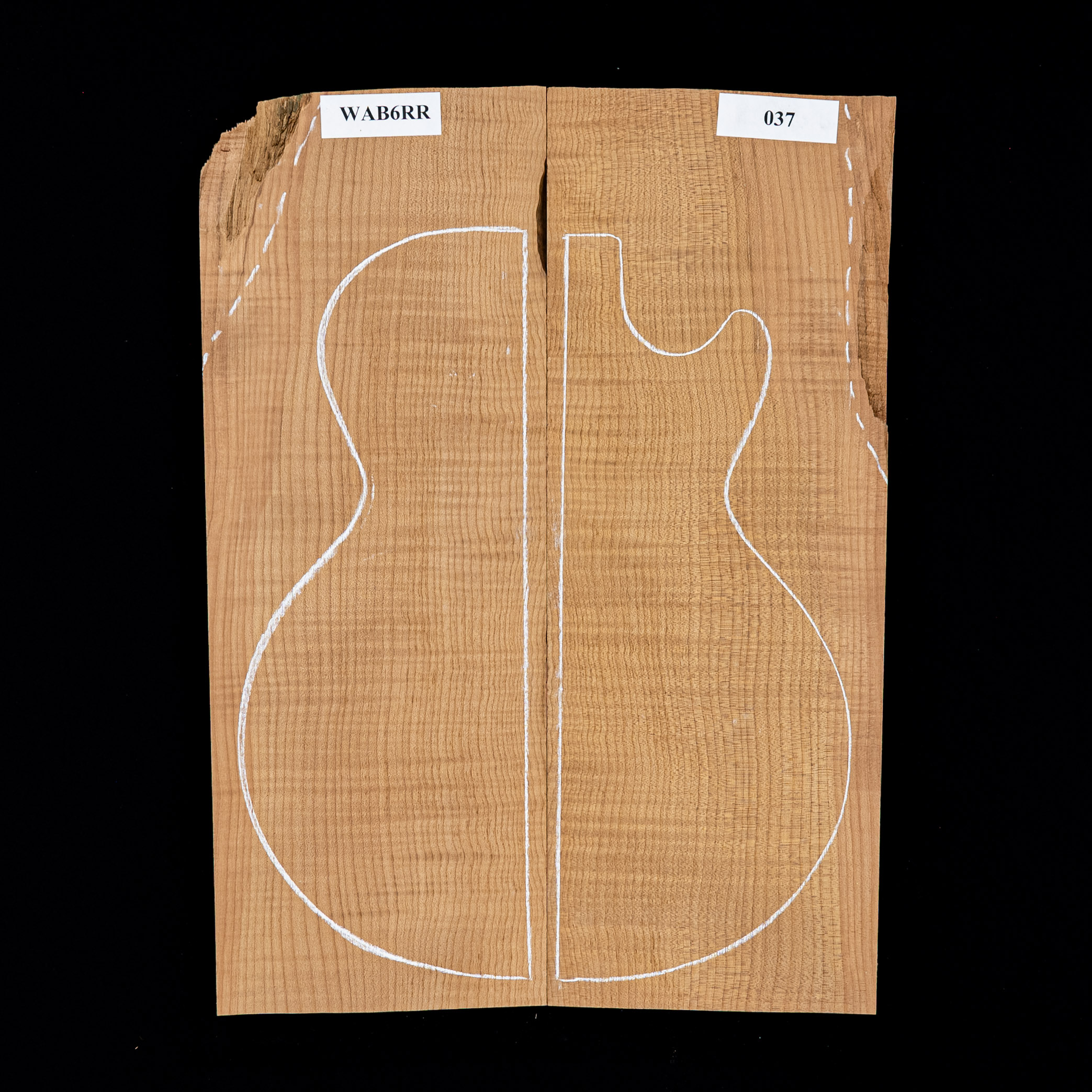 High-Flame Bigleaf Maple Torrefied Laminated Top - 037 - StewMac