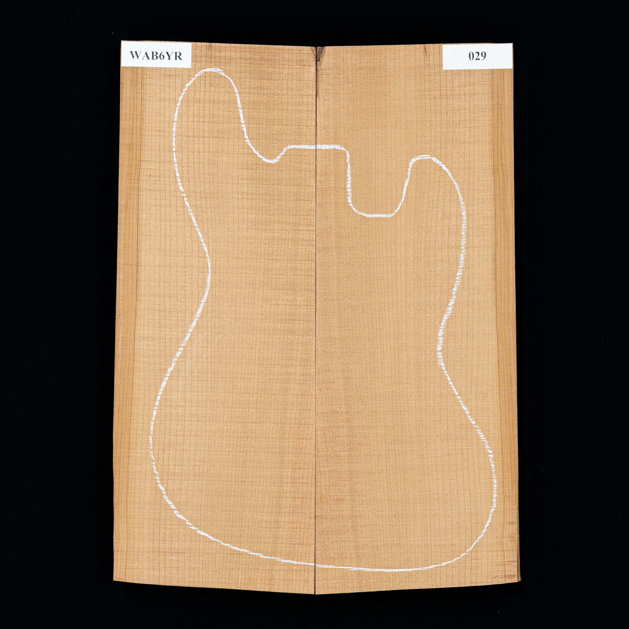 High-Flame Bigleaf Maple Torrefied Carved Top - 029 - StewMac