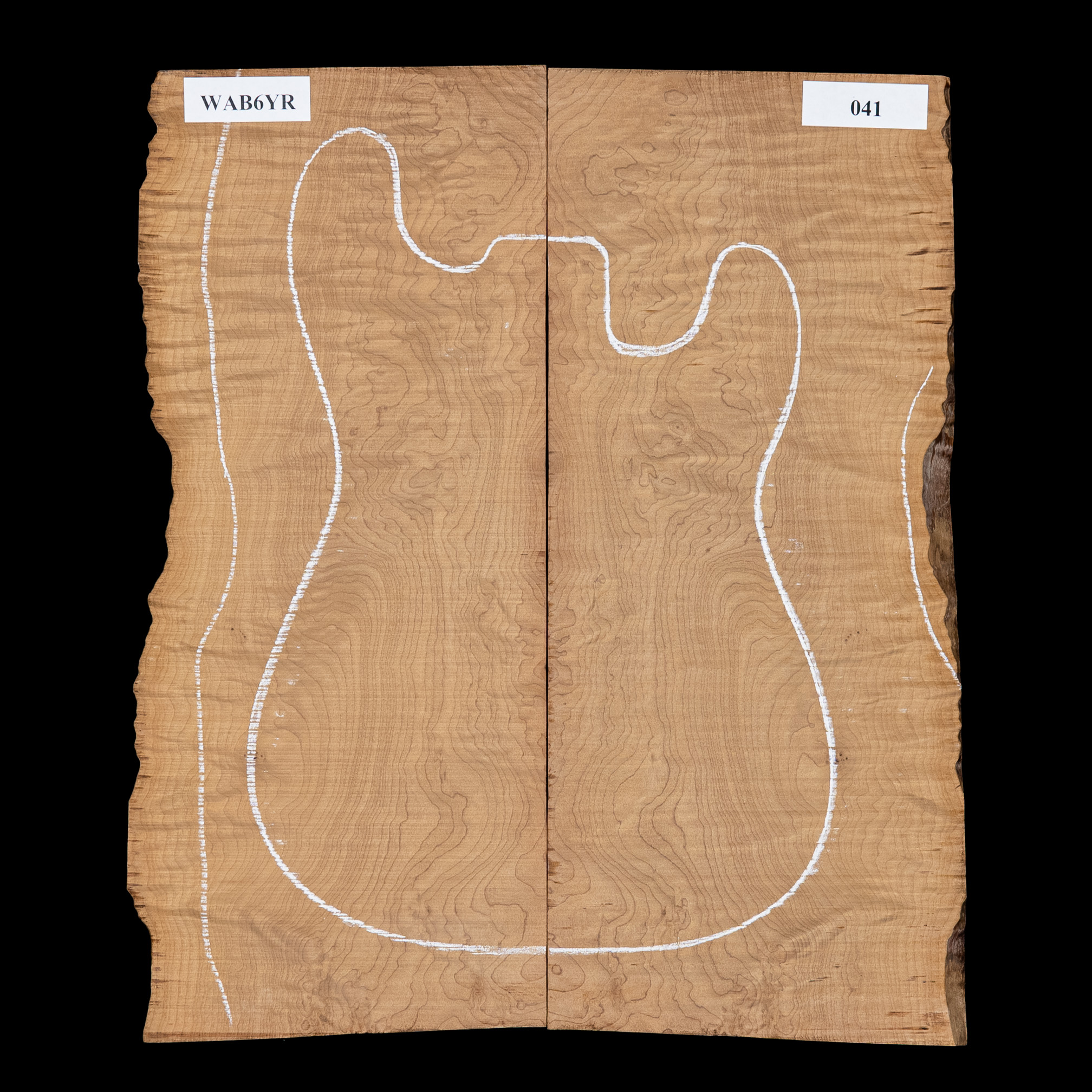 High-Flame Bigleaf Maple Torrefied Carved Top - 041 - StewMac