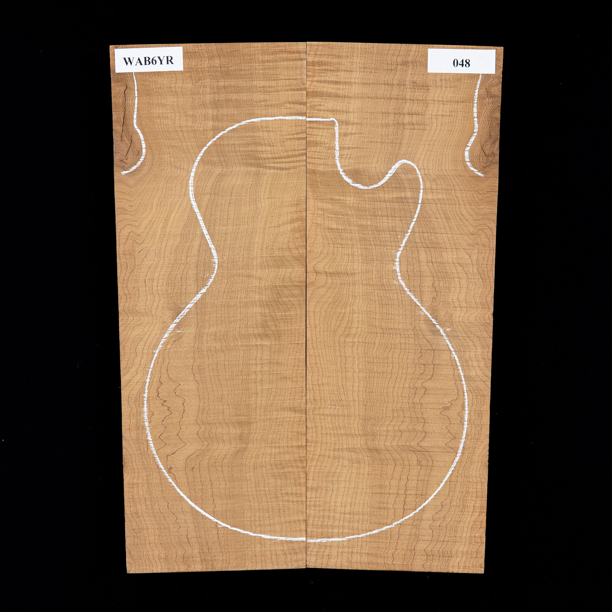 High-Flame Bigleaf Maple Torrefied Carved Top - 048 - StewMac