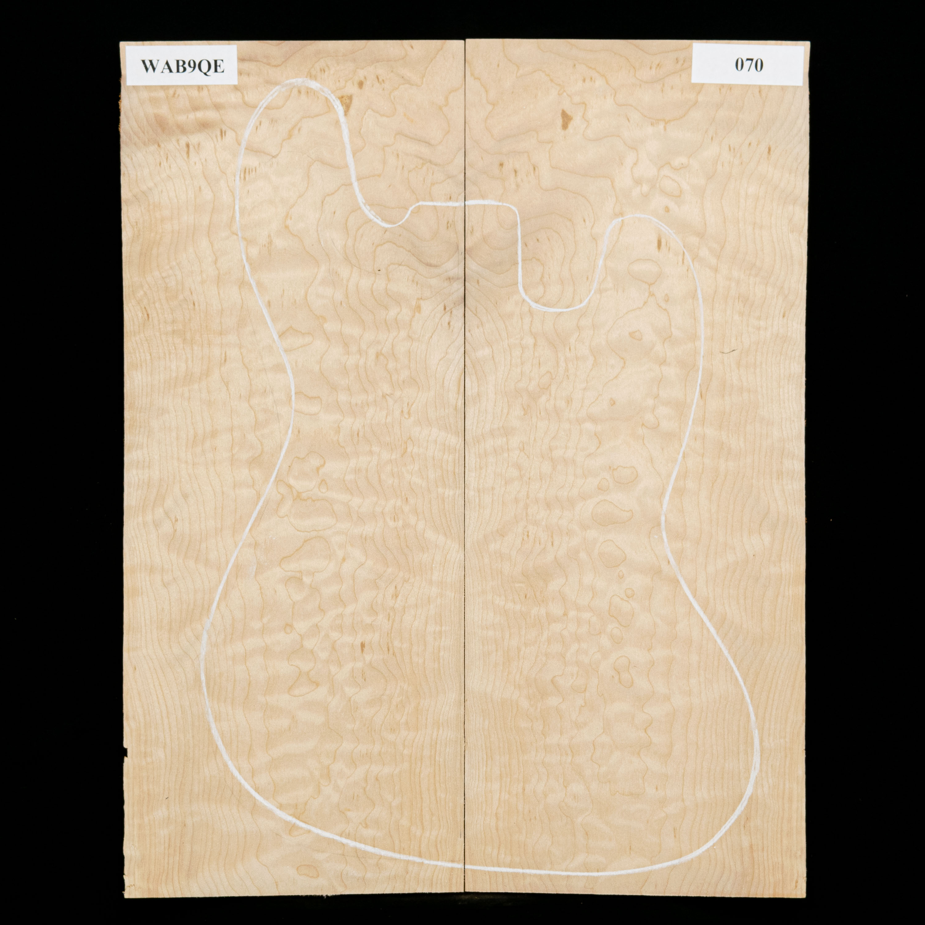Quilted Bigleaf Maple Laminated Top, Unsanded - 070 - StewMac