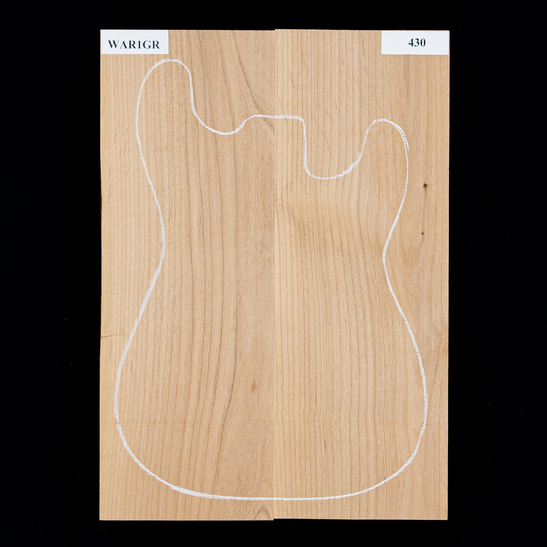 Alder Body Blank, 2-Piece (8.6 lb) - 430 - StewMac