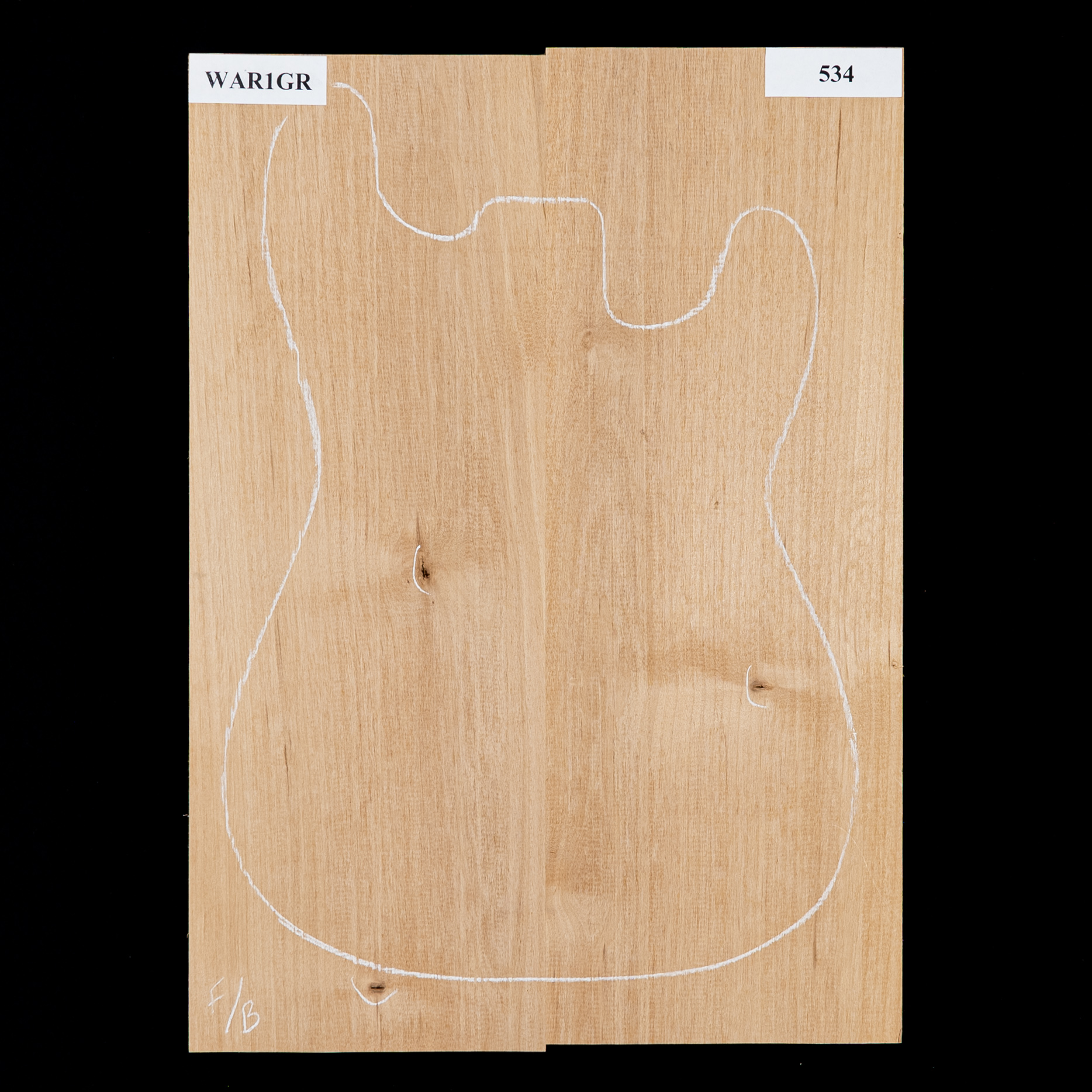 Alder Body Blank, 2-Piece (9.7 lb) - 534 - StewMac