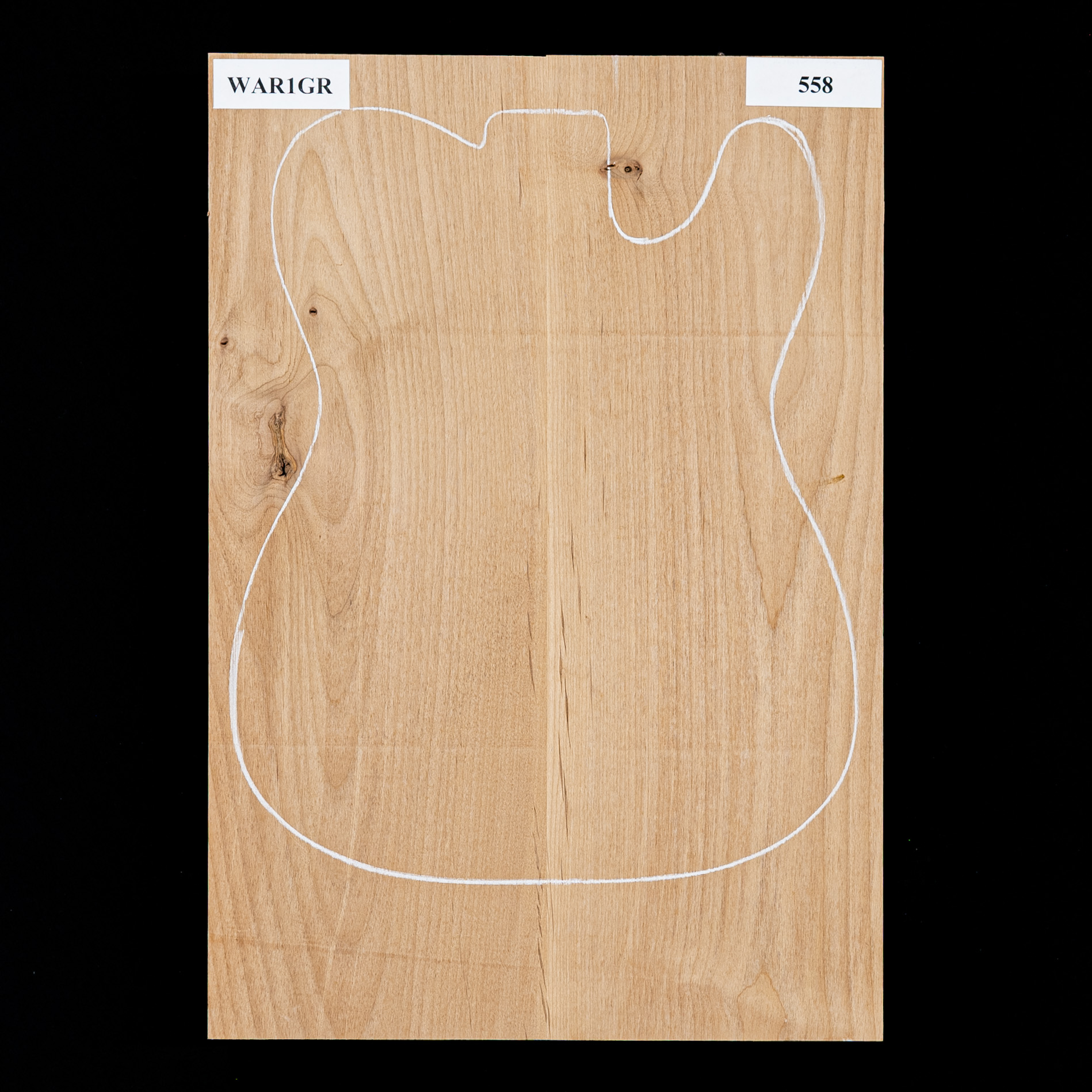 Alder Body Blank, 2-Piece (9.7 lb) - 558 - StewMac