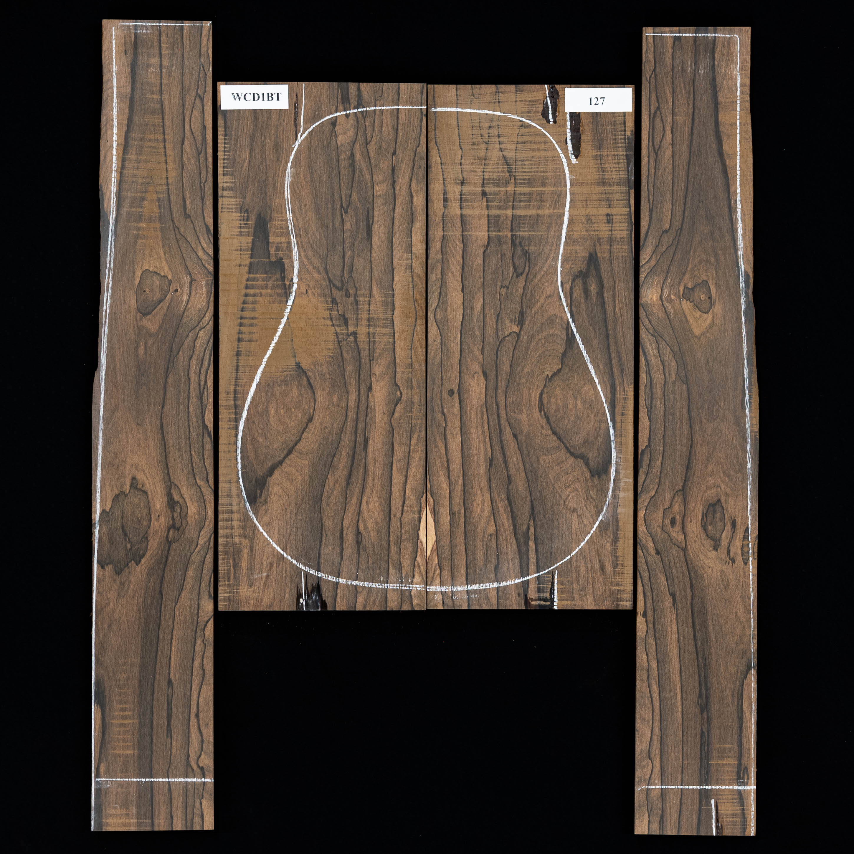 Ziricote Back Side Set 127 Stewmac
