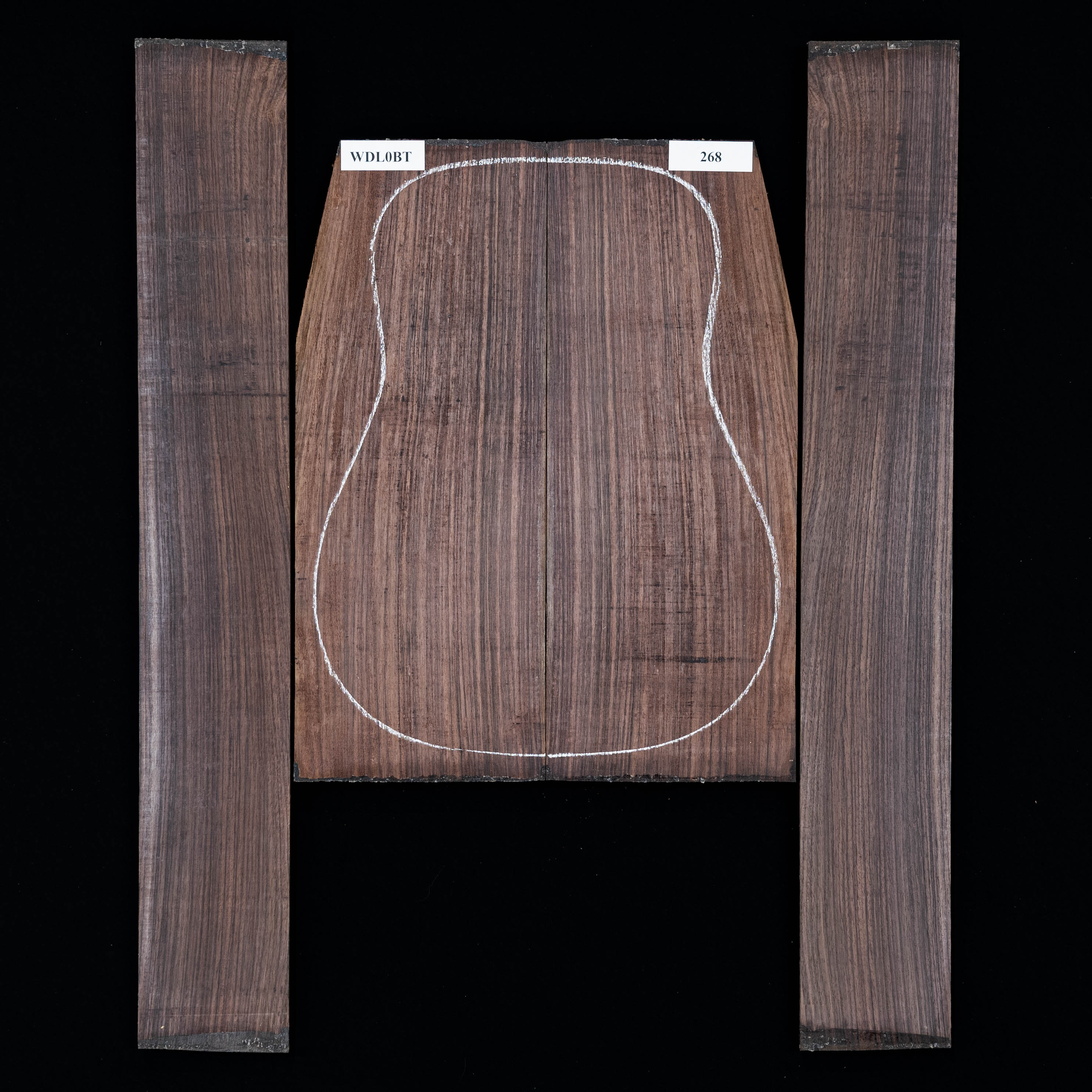 East Indian Rosewood Back Side Set 268 Stewmac