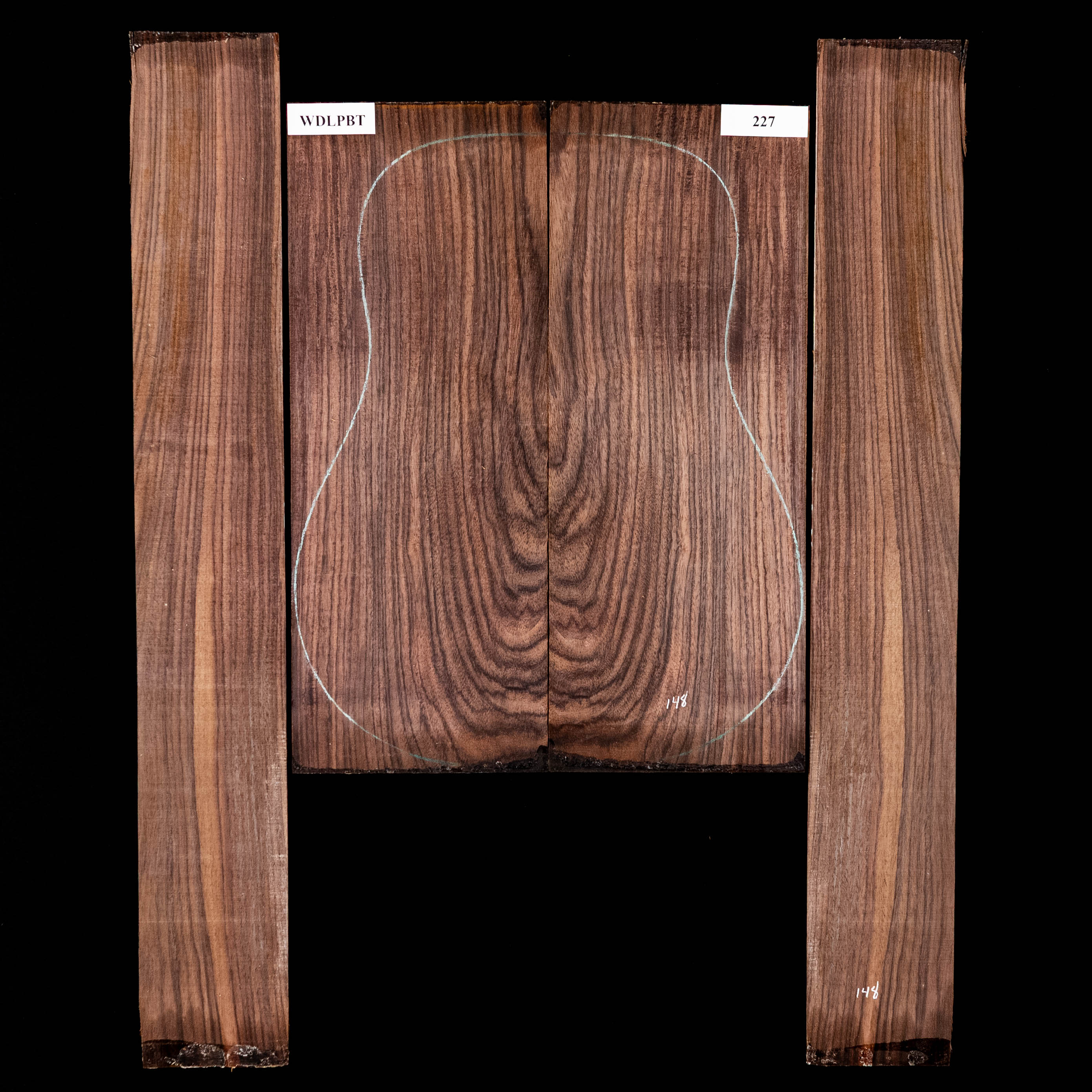 Wild Grain East Indian Rosewood Back + Side Set - 227 - StewMac