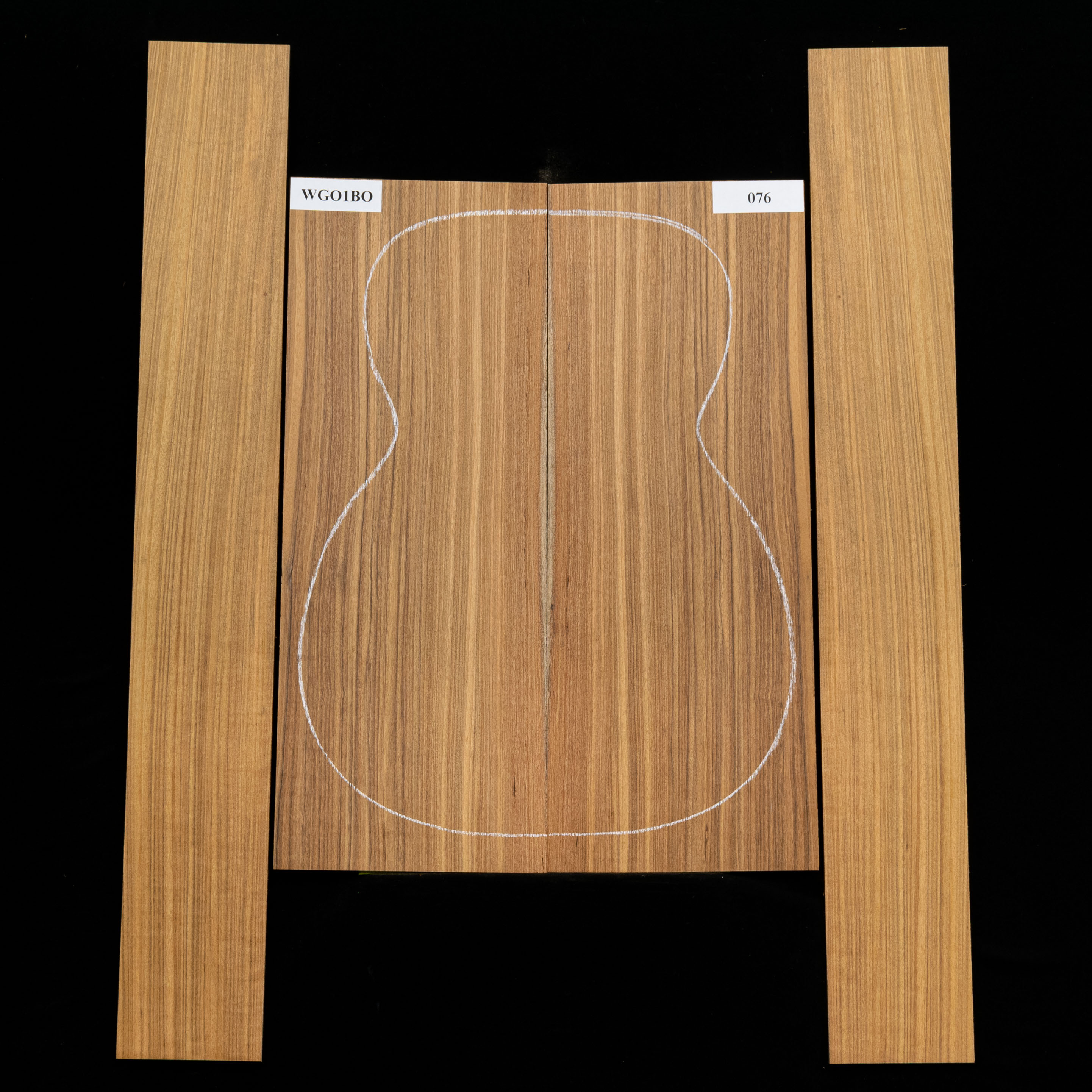 Ovangkol Back + Side Set, Unsanded - 076 - StewMac