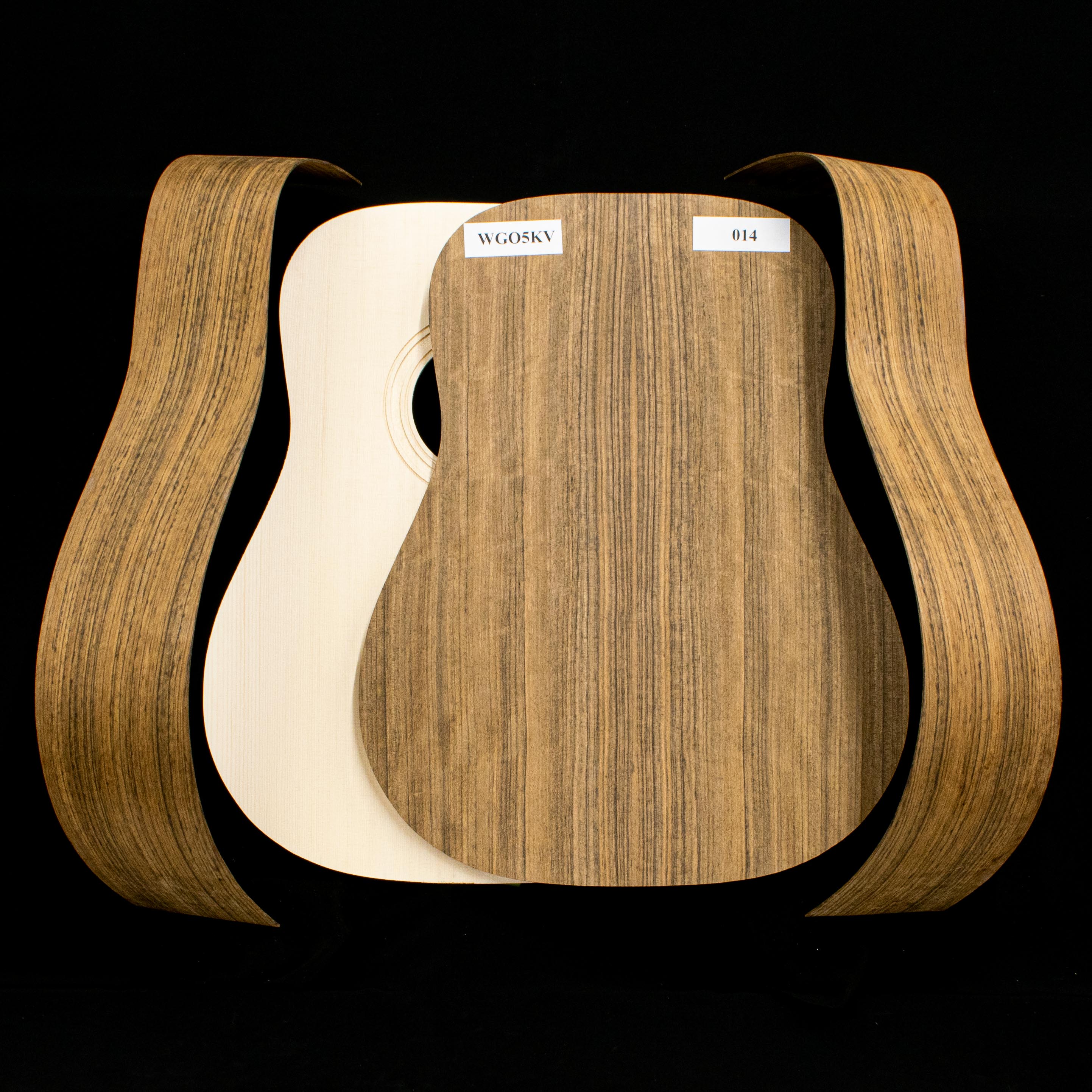 Flame Ovangkol Dreadnought Kit, Bolt-On Neck - 014 - StewMac